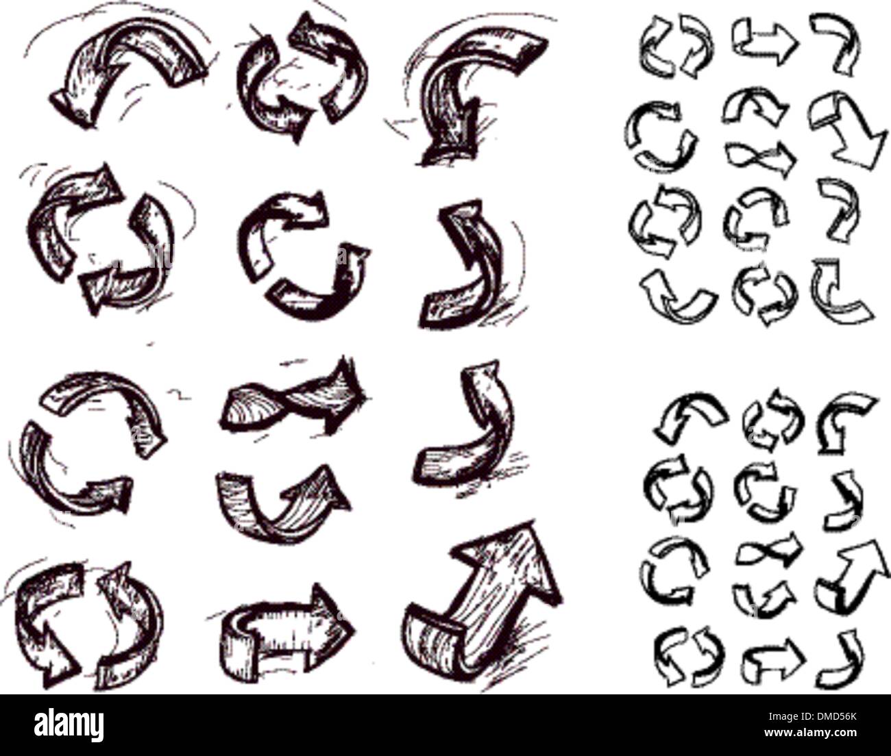 hand drawn arrows set Stock Vector Image & Art - Alamy