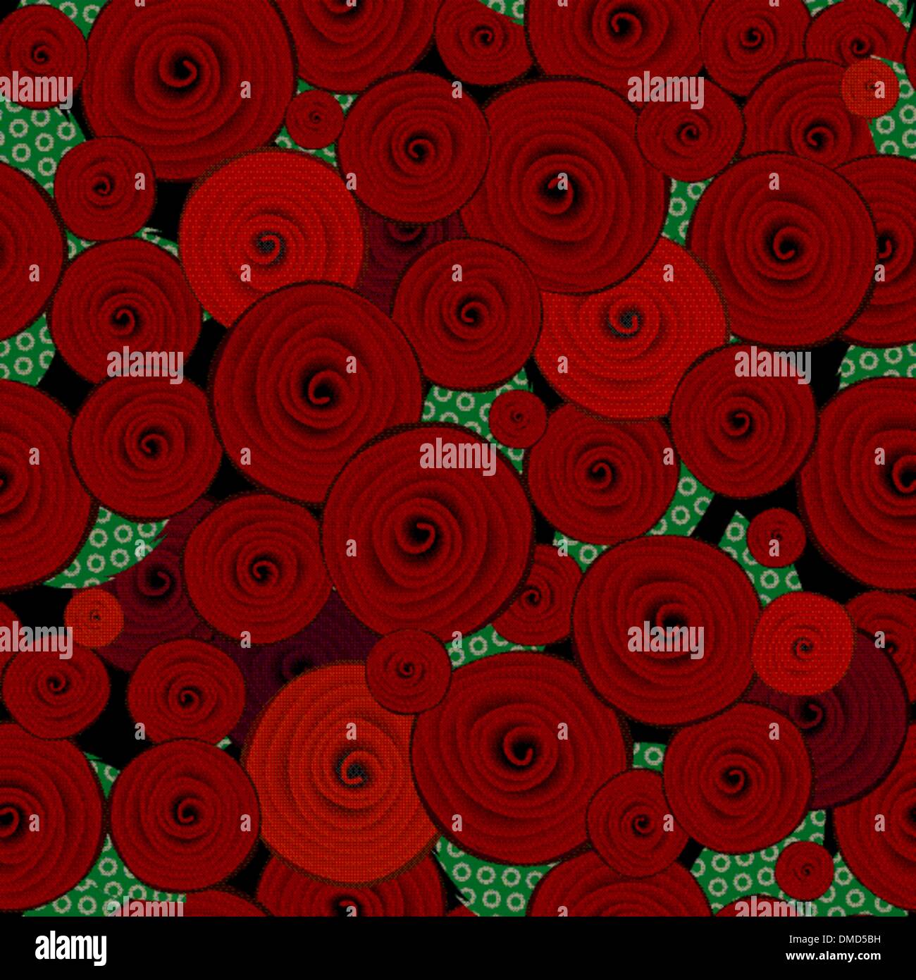 Abstract decorative roses pattern Stock Vector Image & Art - Alamy
