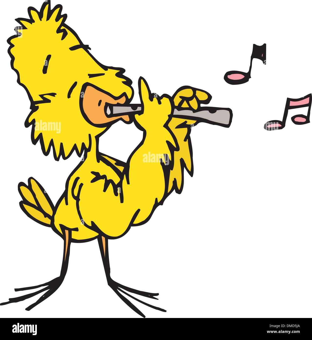 Cartoon Flute Player