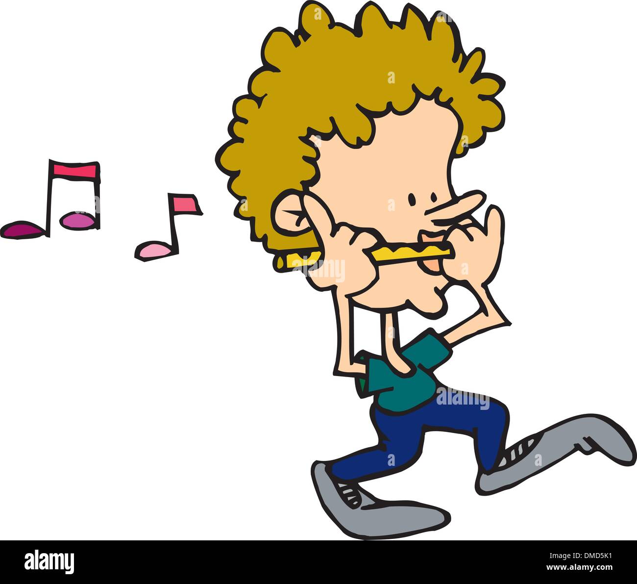 Old man playing music Stock Vector Images - Alamy