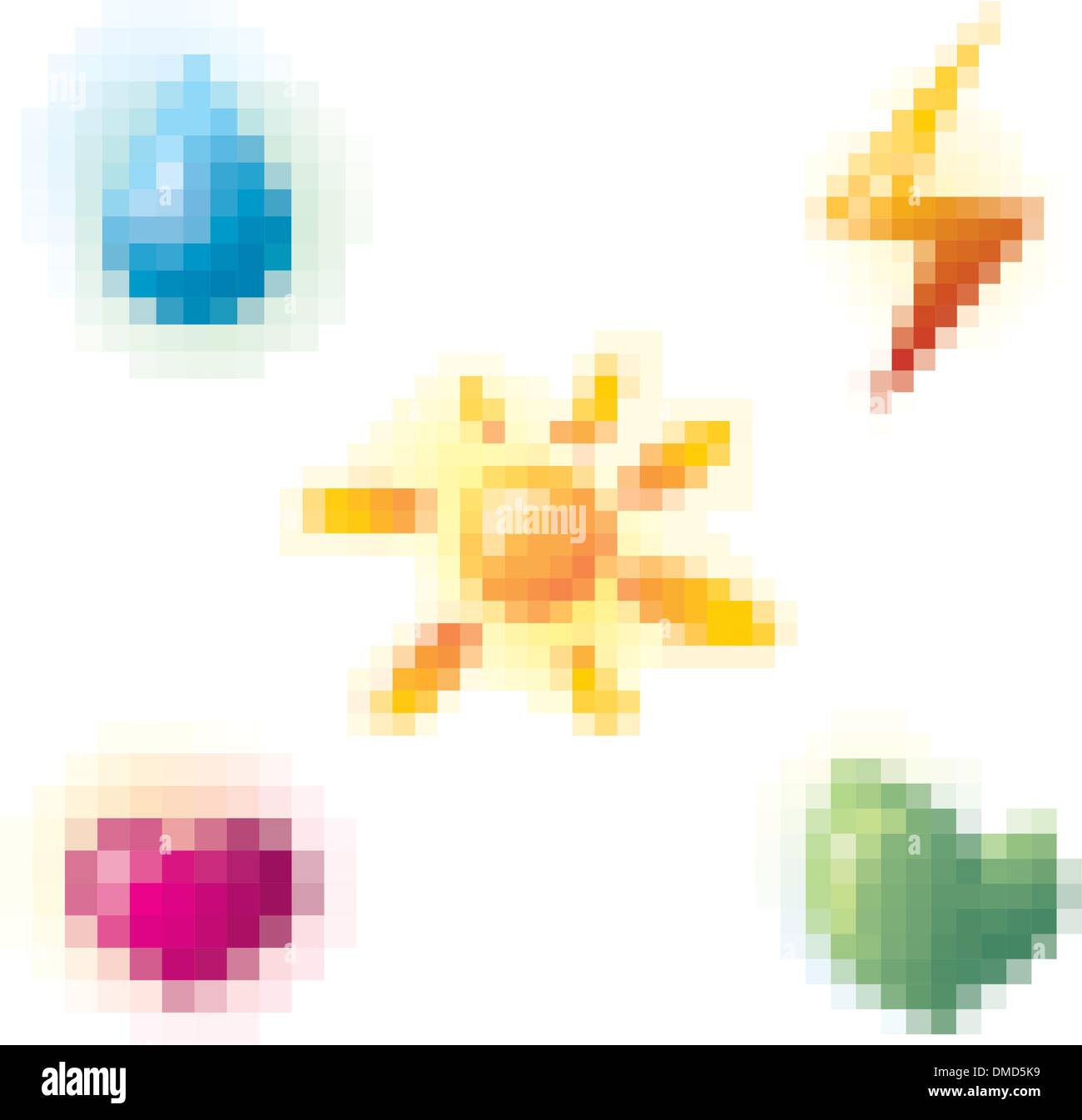 pixel icon set Stock Vector Image & Art - Alamy