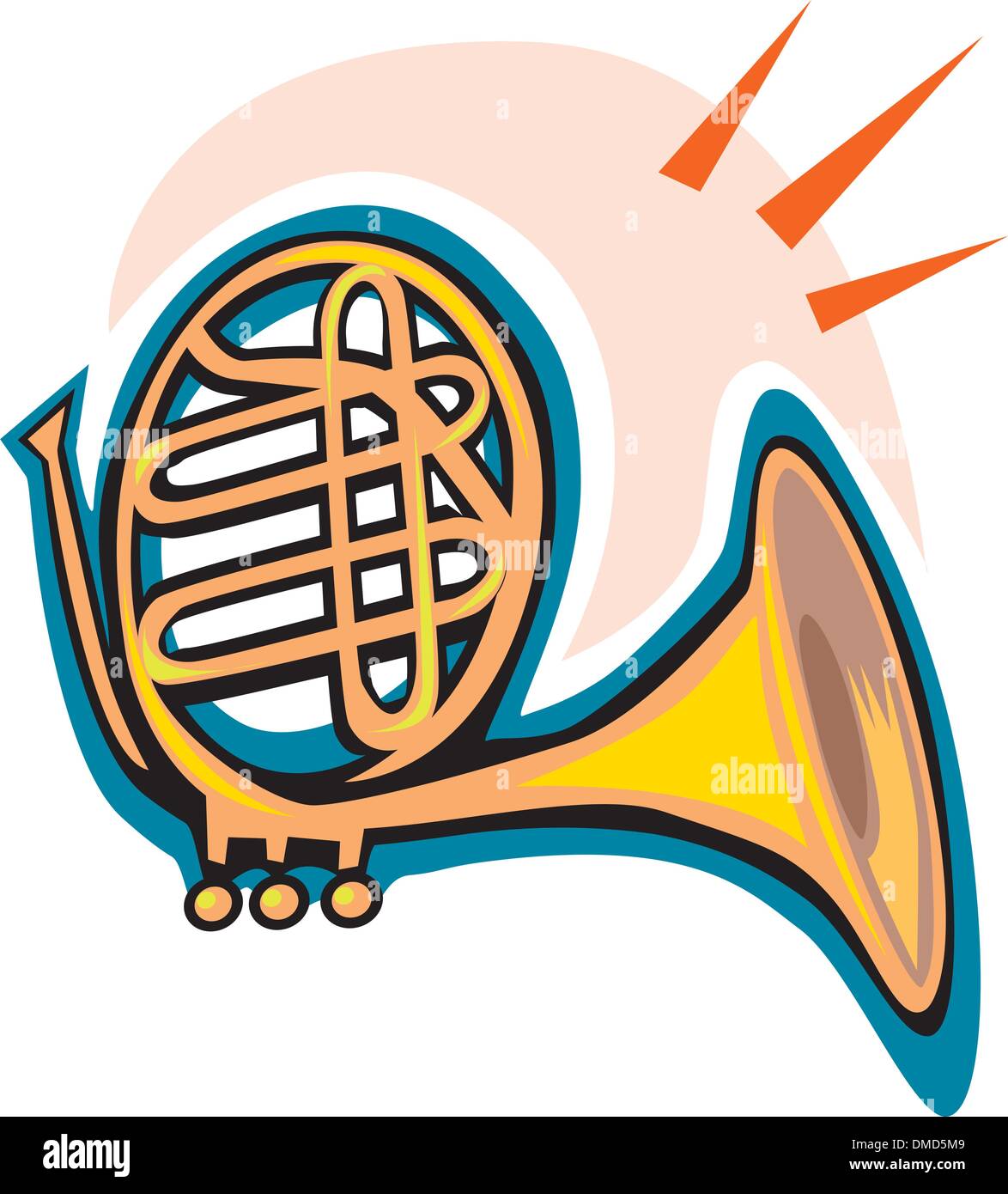 French horn musical instrument Cut Out Stock Images & Pictures - Alamy