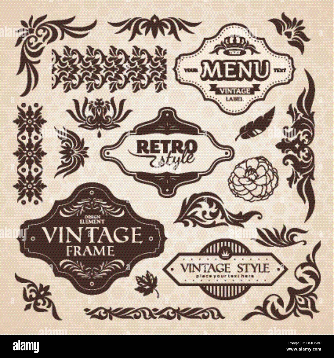 Ornamental panel design Stock Vector Images - Alamy