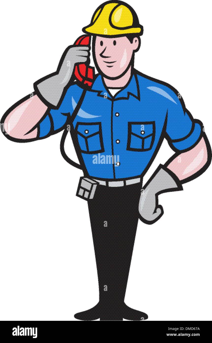 Telephone lineman Stock Vector Images - Alamy