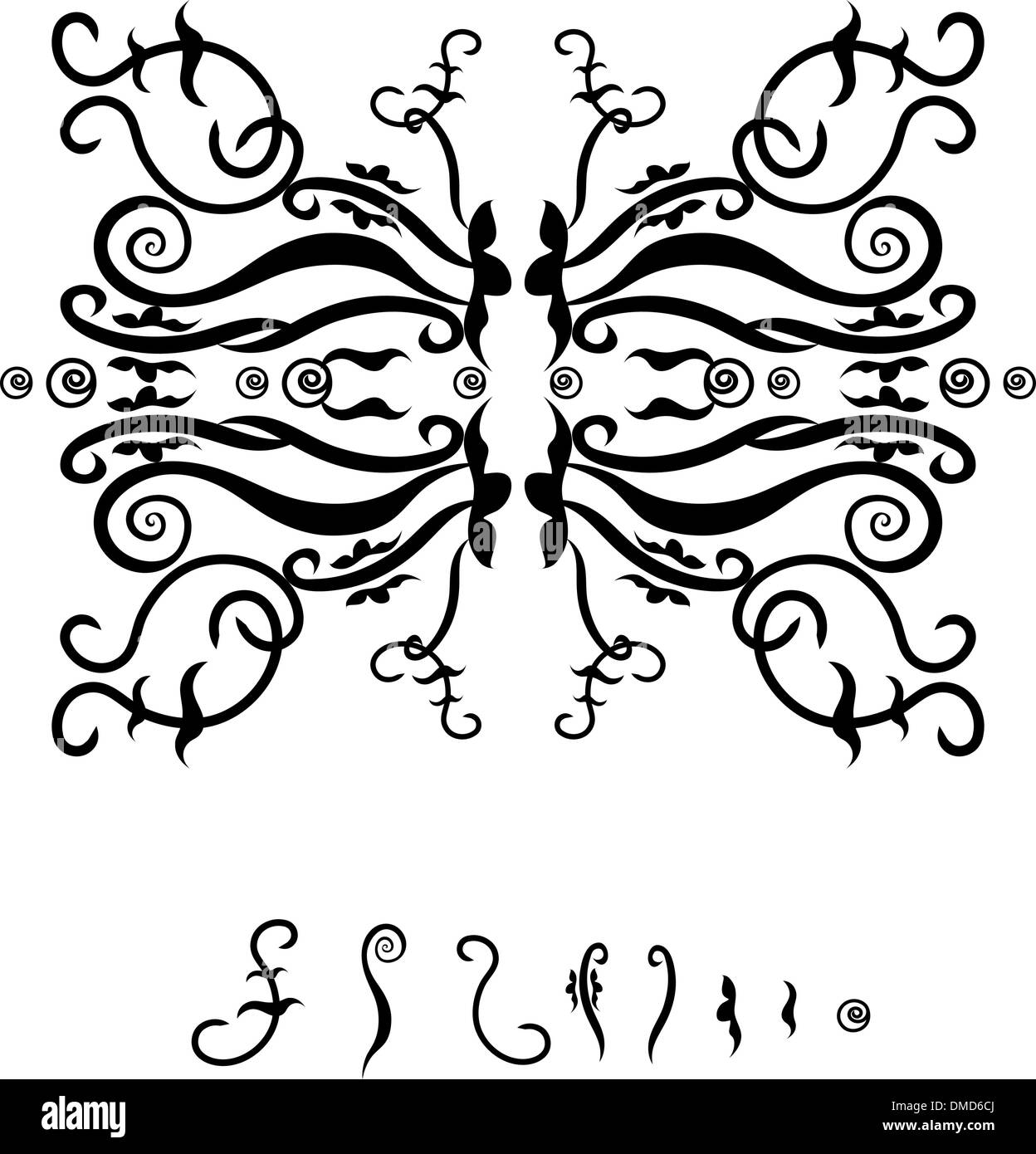 Black pattern frame Stock Vector Images - Alamy