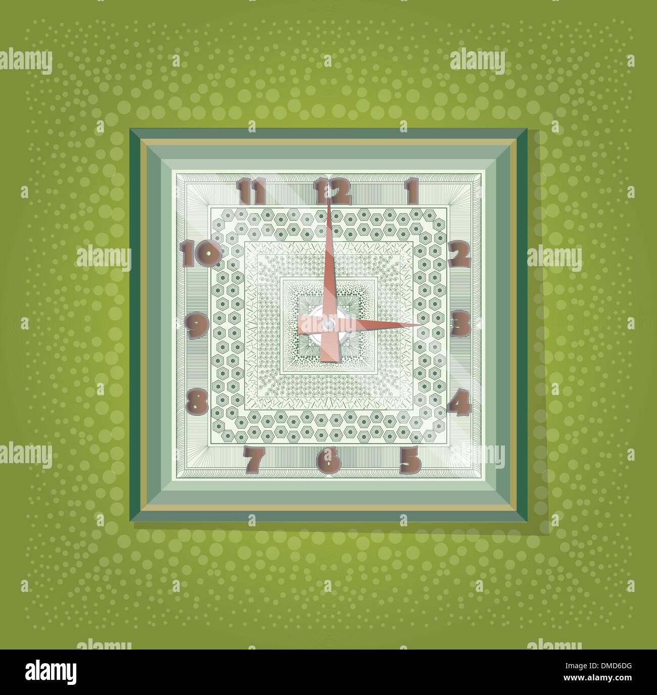 Clocks with pattern Stock Vector Image & Art - Alamy