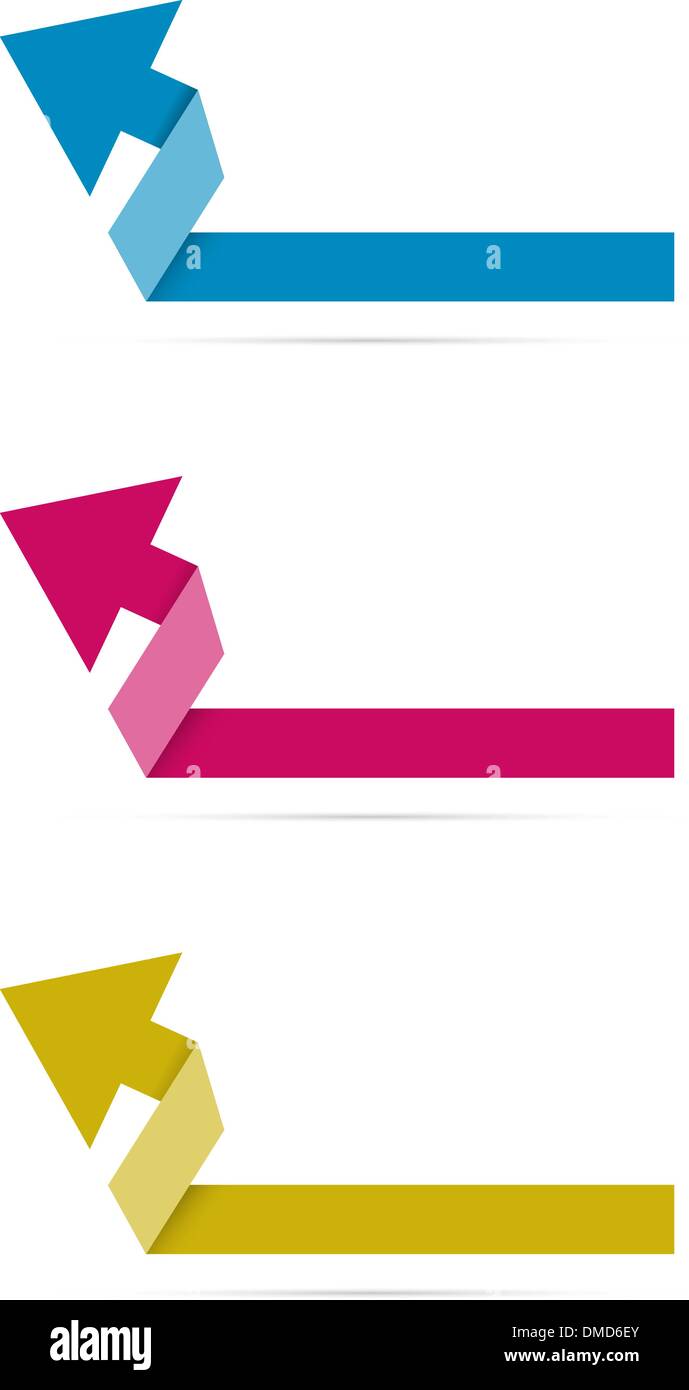 folded origami arrow Stock Vector Image & Art - Alamy