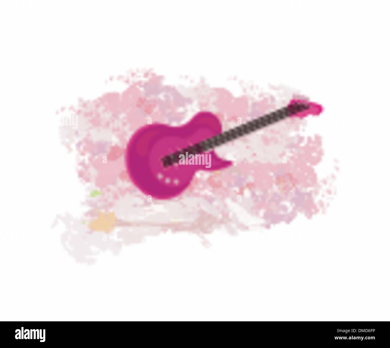 vector image of pink guitar - abstract background Stock Vector Image ...