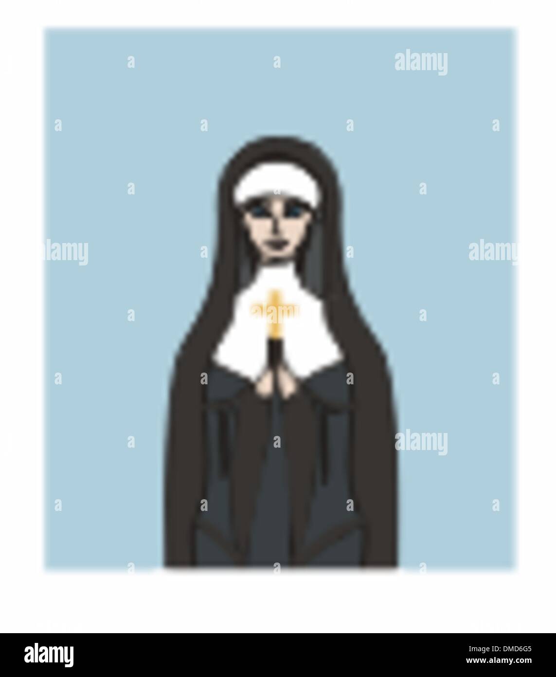 Vector illustration of nun Stock Vector Image & Art - Alamy