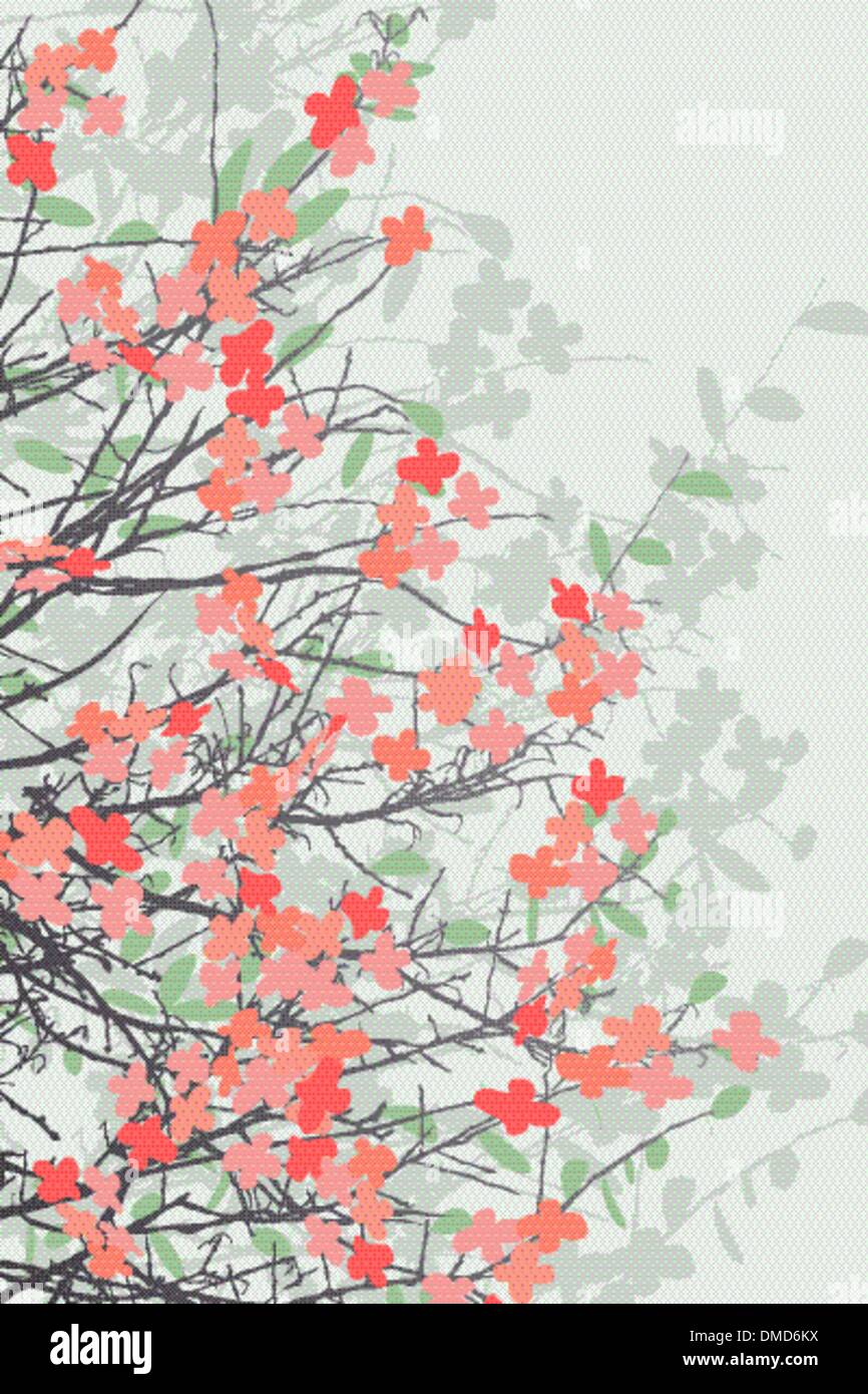 Spring branch white flower Stock Vector Images - Alamy