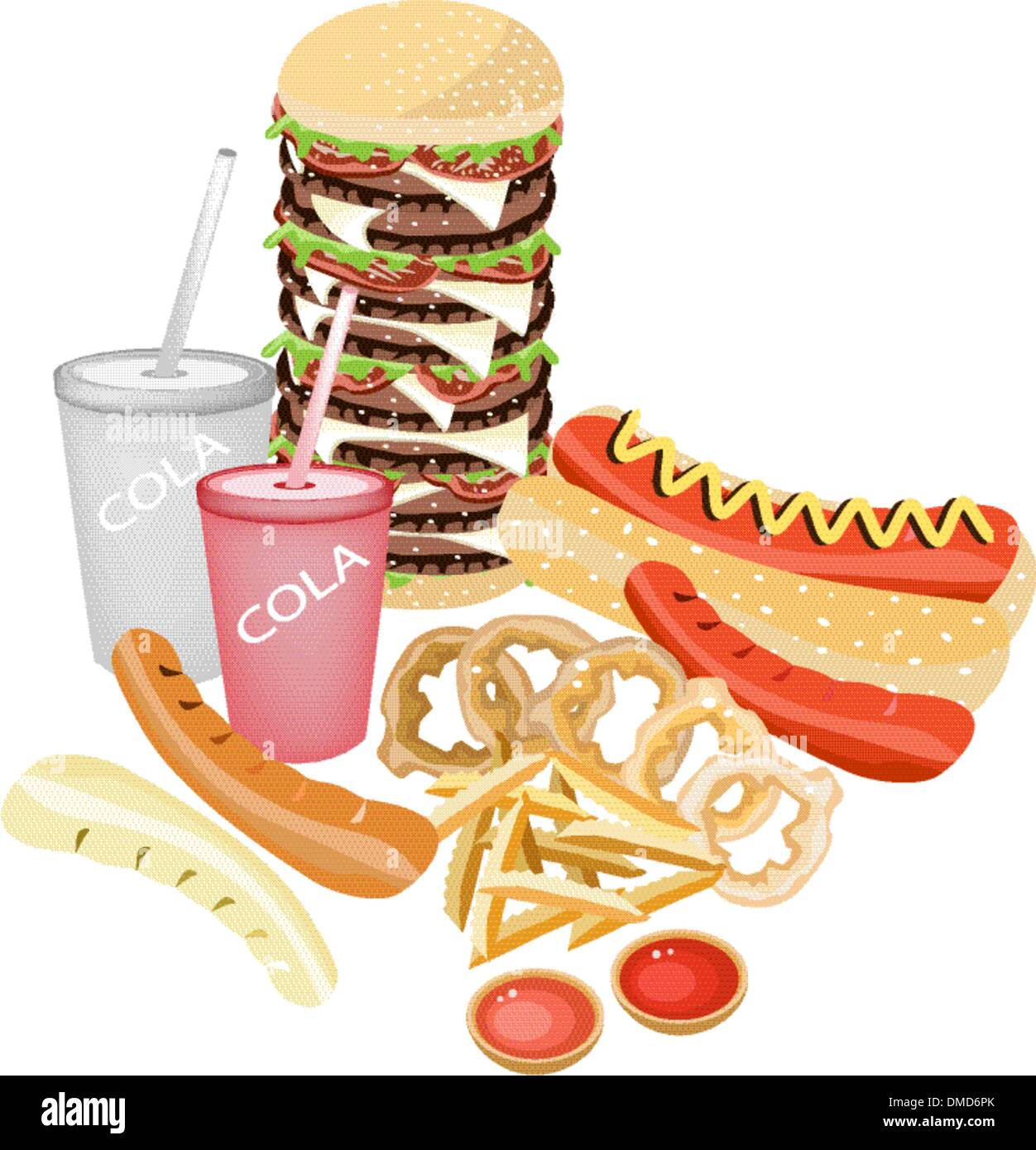 Tasty fast food deep Stock Vector Images - Alamy