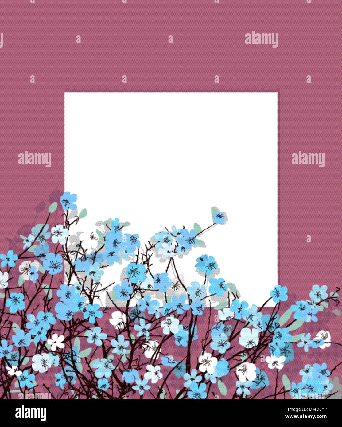 Blue flowers card Stock Vector Image & Art - Alamy