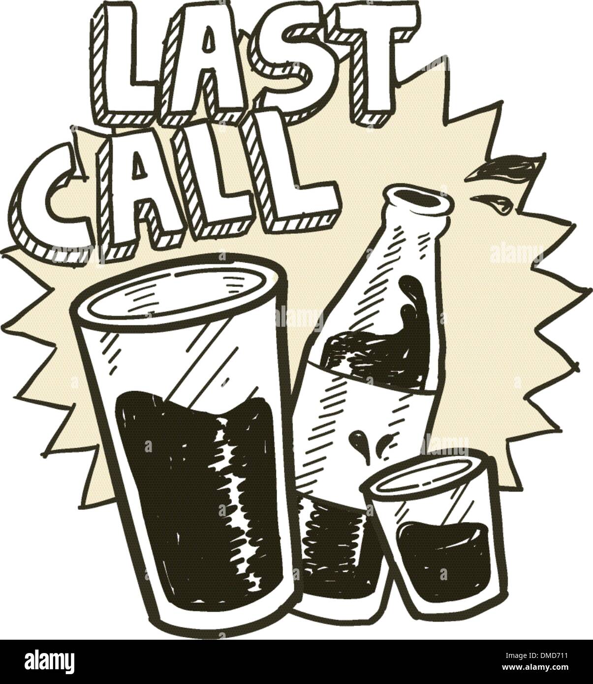Last call bar Stock Vector Images - Alamy
