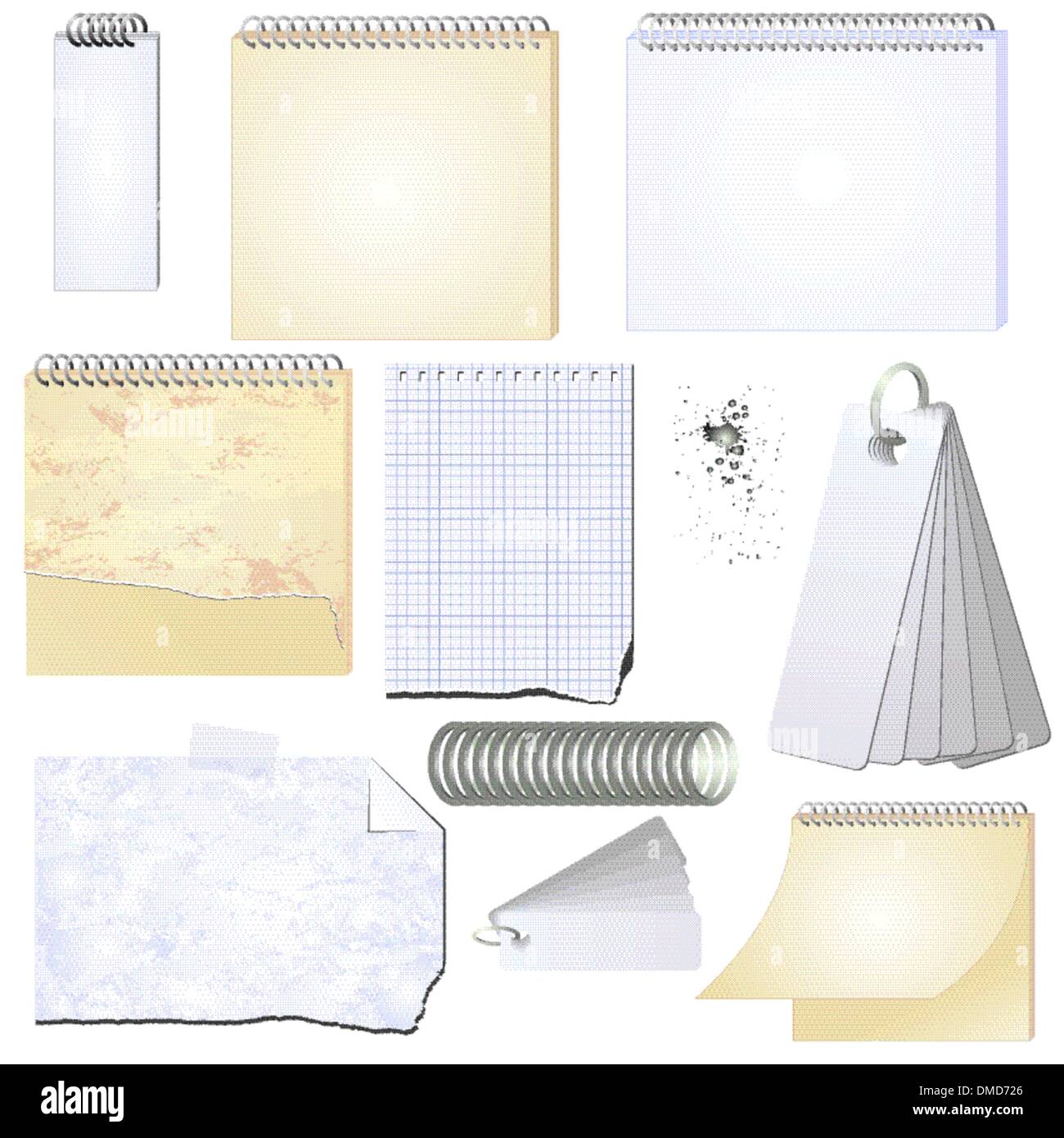 vector grunge notepad memopad scrap book isolated Stock Vector Image ...