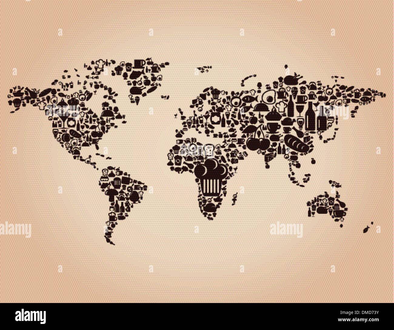 Food map hi-res stock photography and images - Alamy