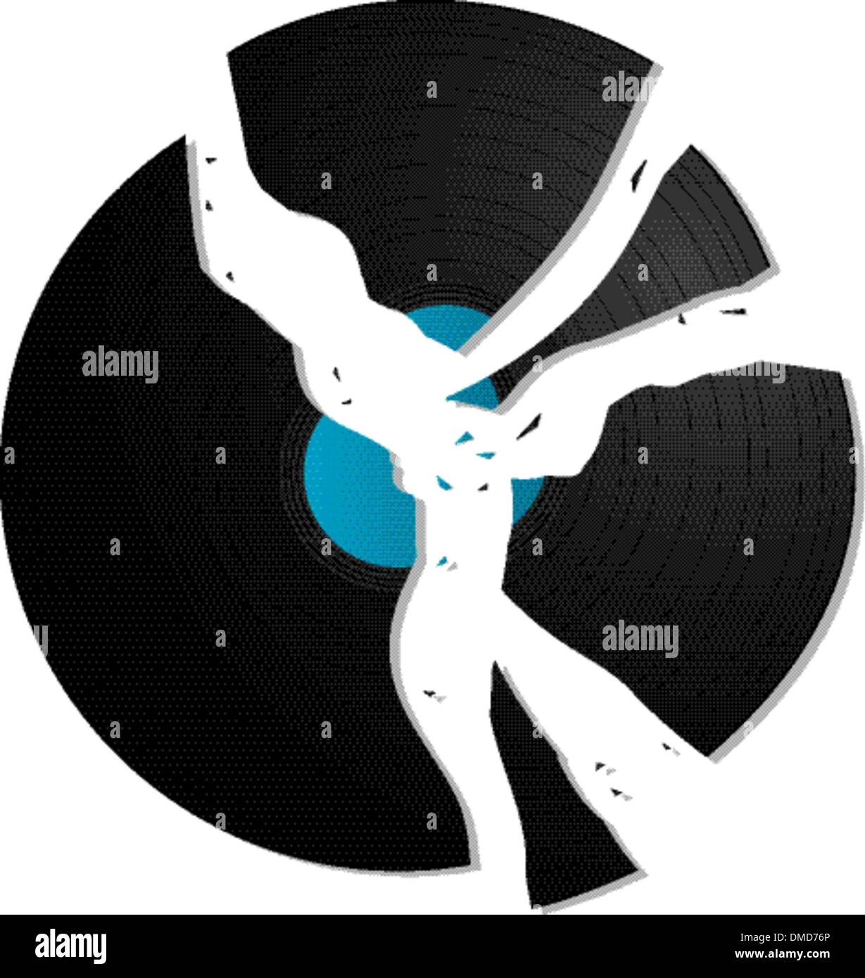 Smashed disc Stock Vector Images - Alamy