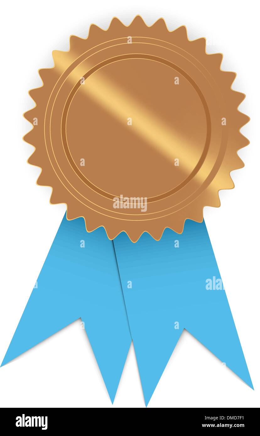 Gold medal sticker seal certificate Stock Vector Images - Alamy