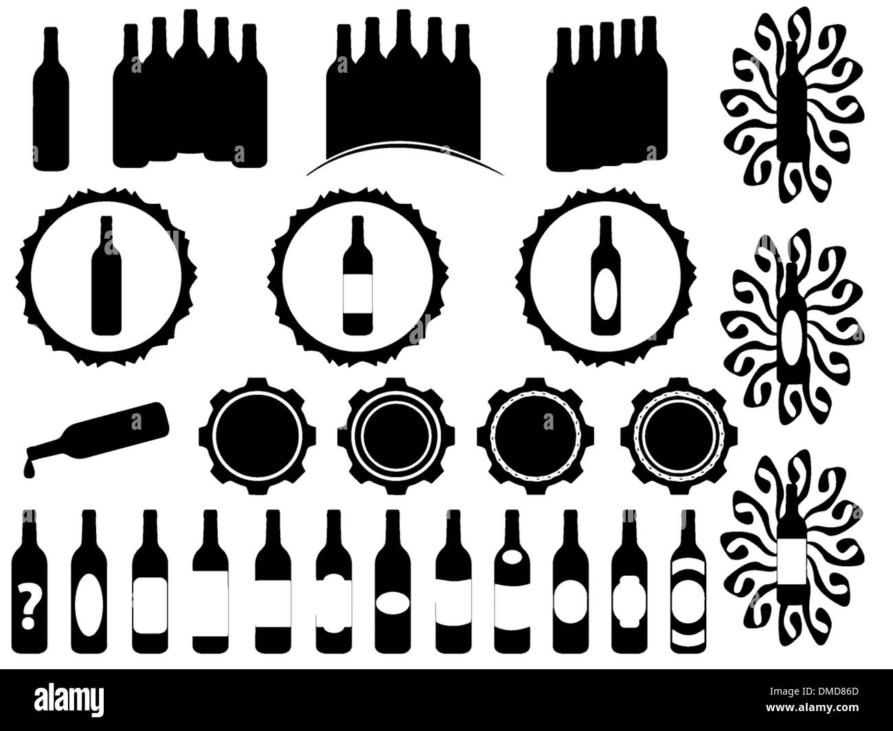 Bottles glass brandy Stock Vector Images - Alamy