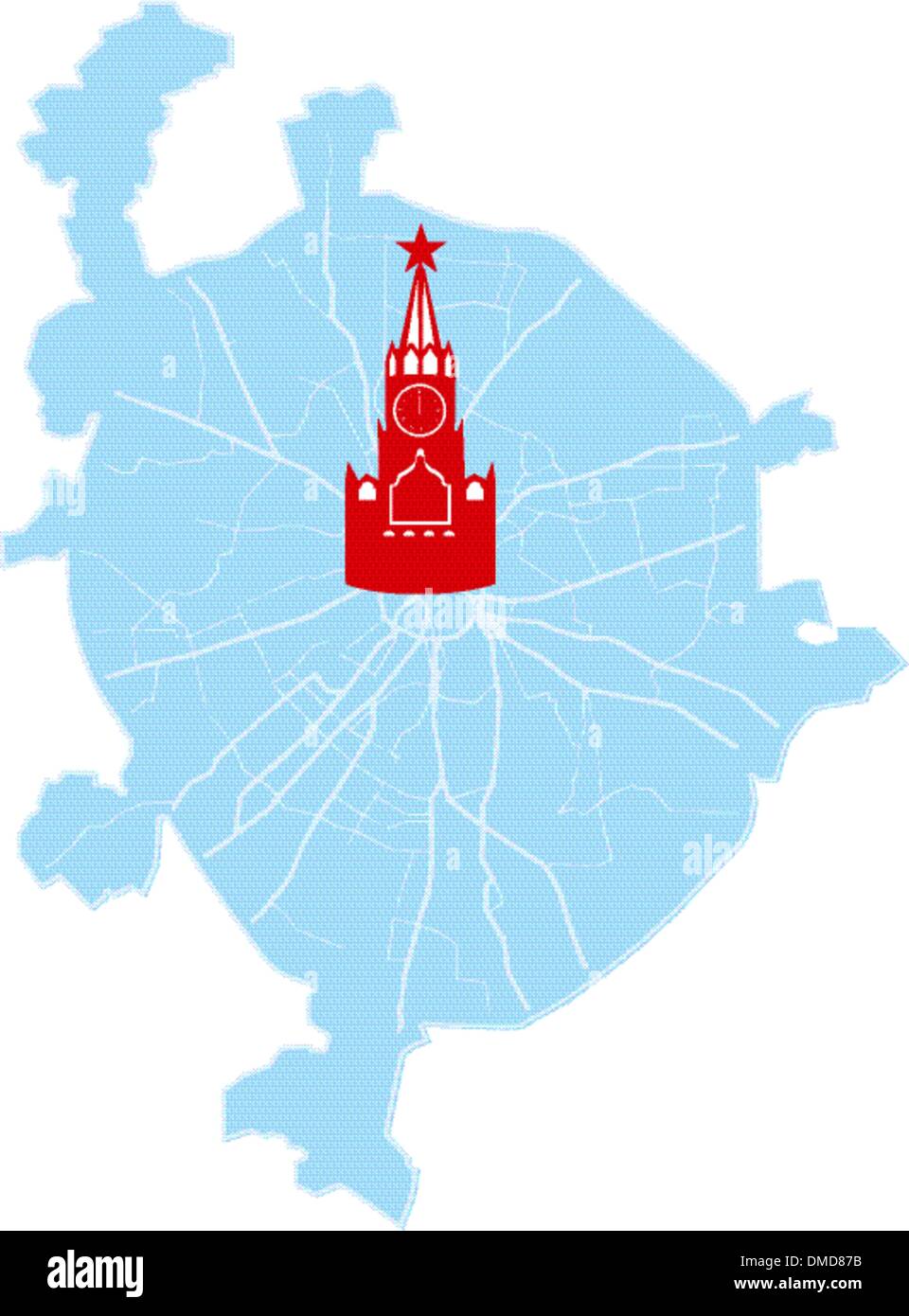 Moscow map hi-res stock photography and images - Alamy