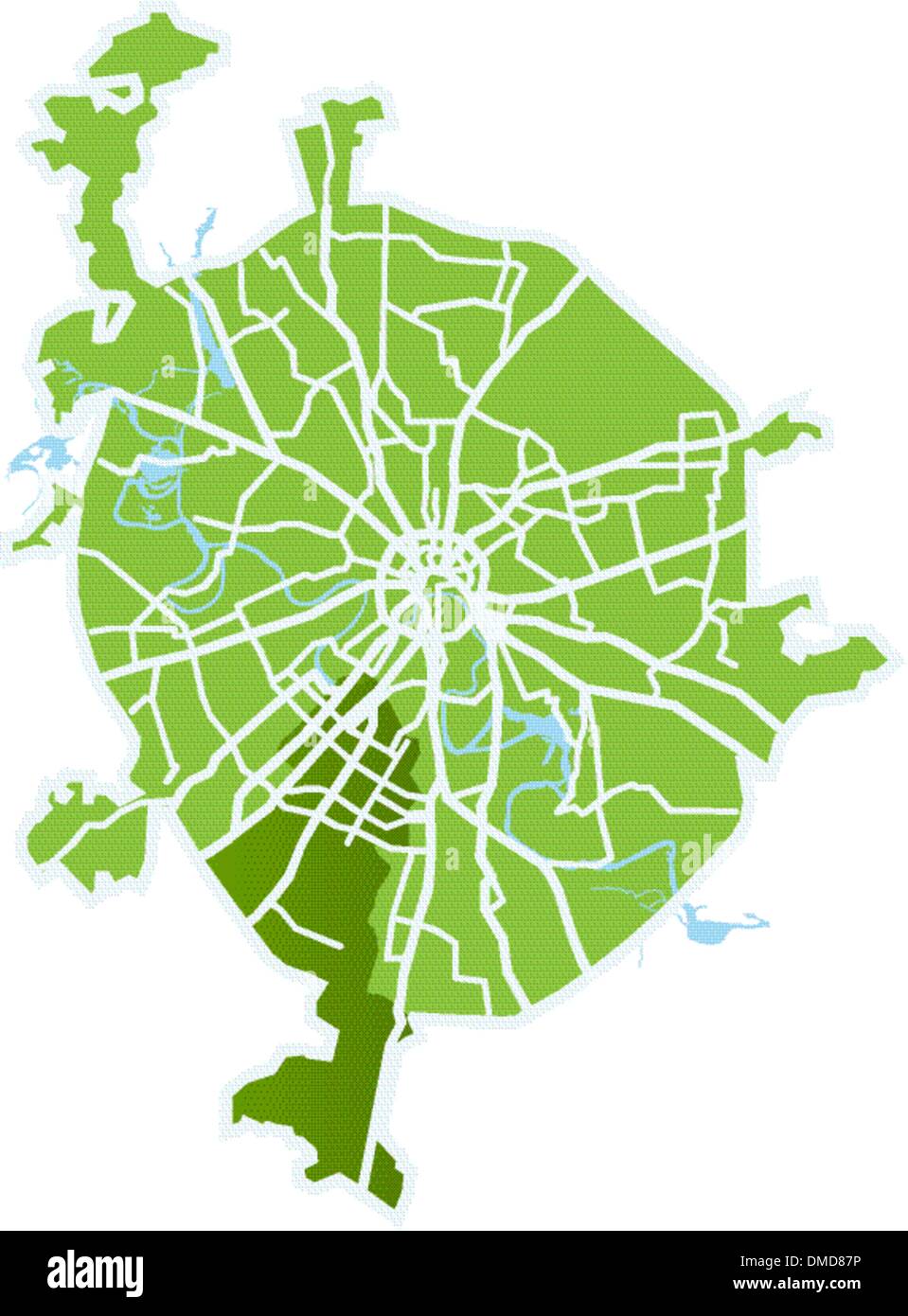 Moscow vector map Stock Vector Image & Art - Alamy