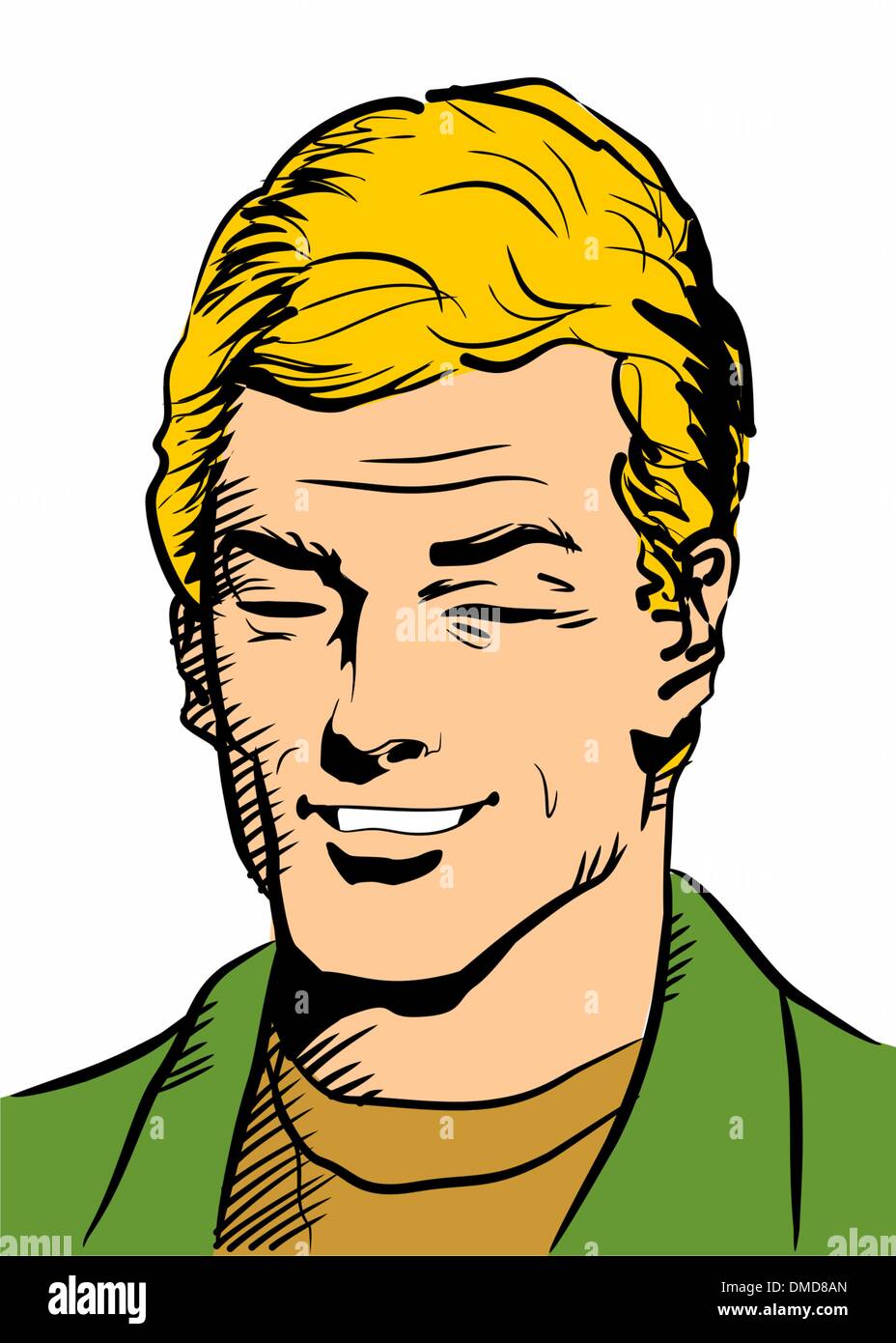 Face young man thinking Stock Vector Images - Alamy