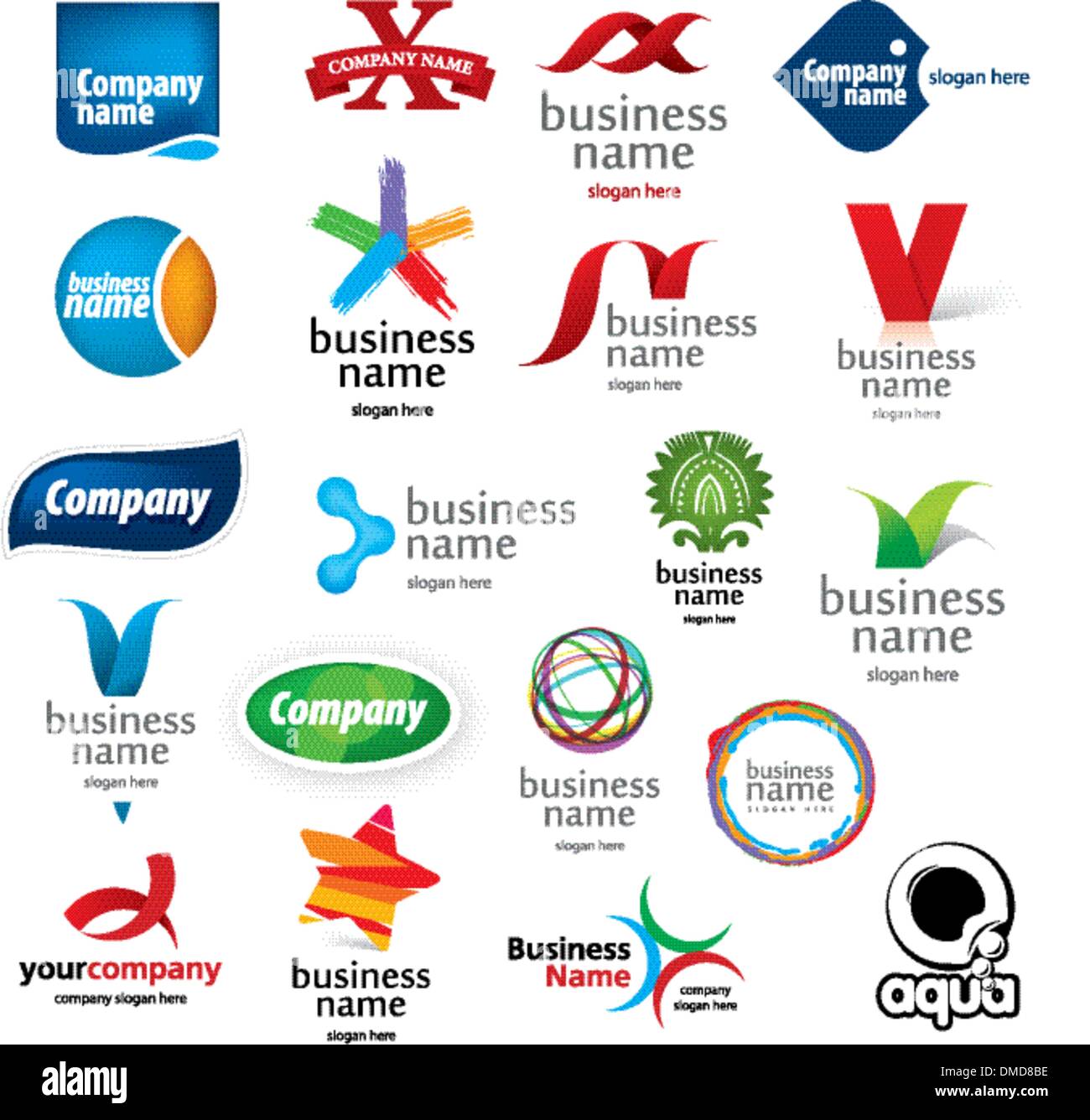 branded collection of logos Stock Vector Image & Art - Alamy