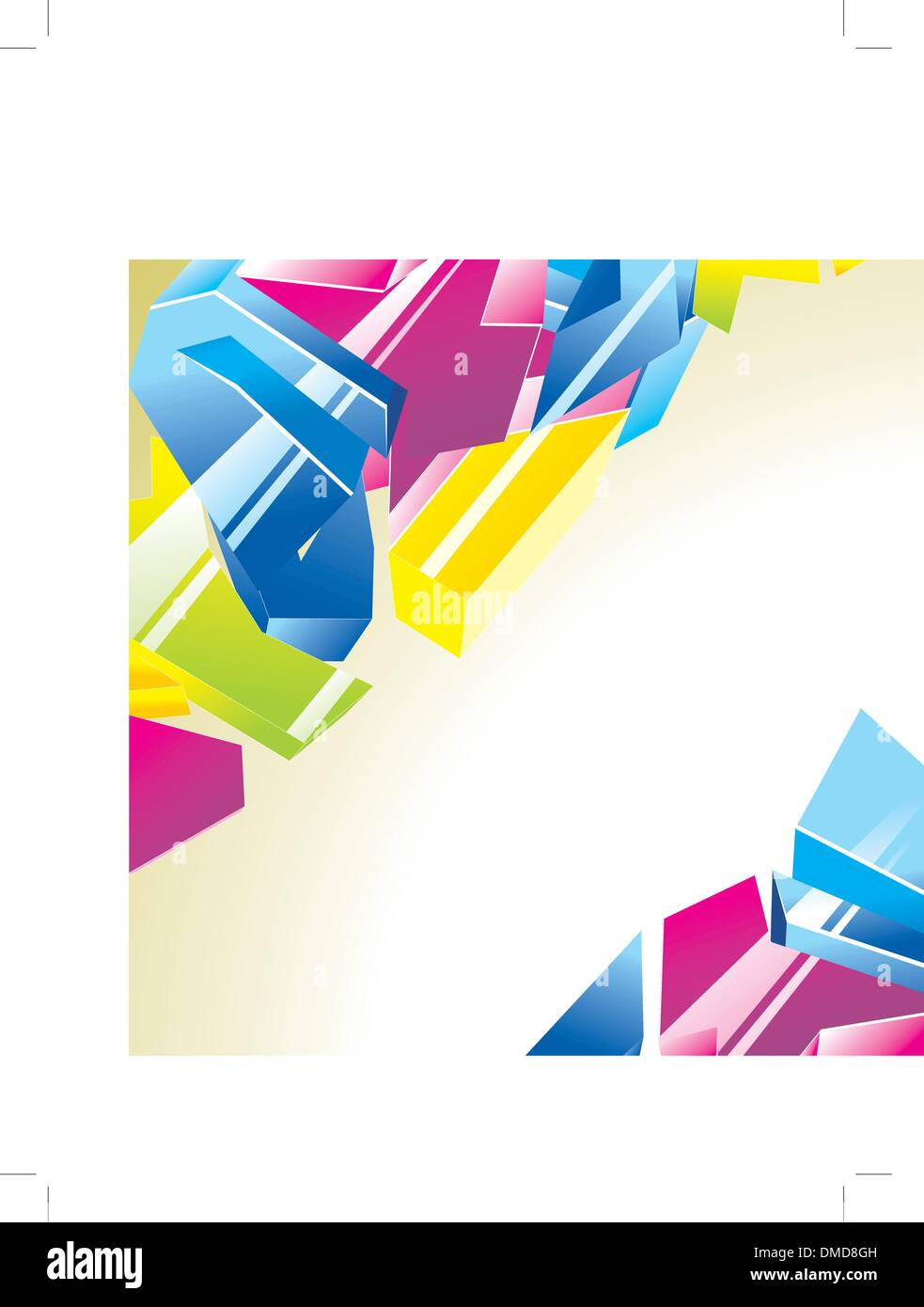 Abstract 3D Geometrical Design Stock Vector Image & Art - Alamy