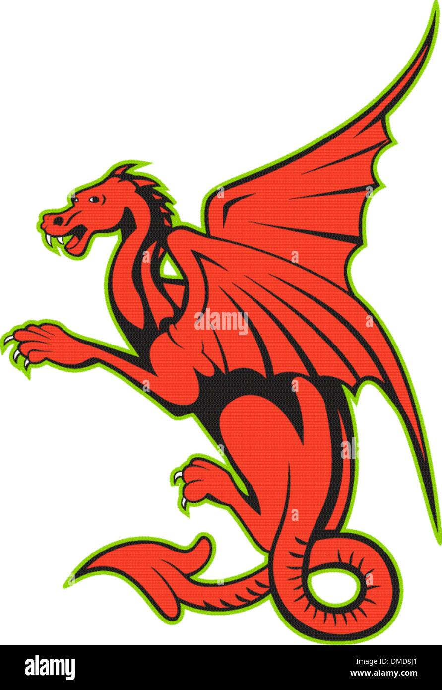 Red Dragon Cartoon Stock Vector Image & Art - Alamy