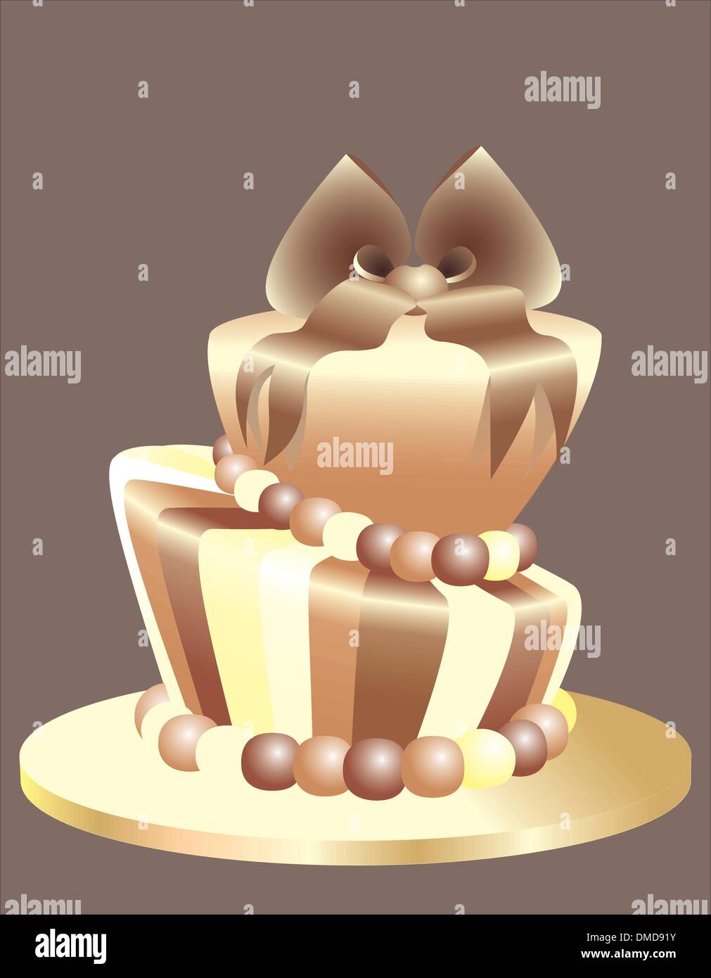Slice of cake dark Stock Vector Images - Alamy