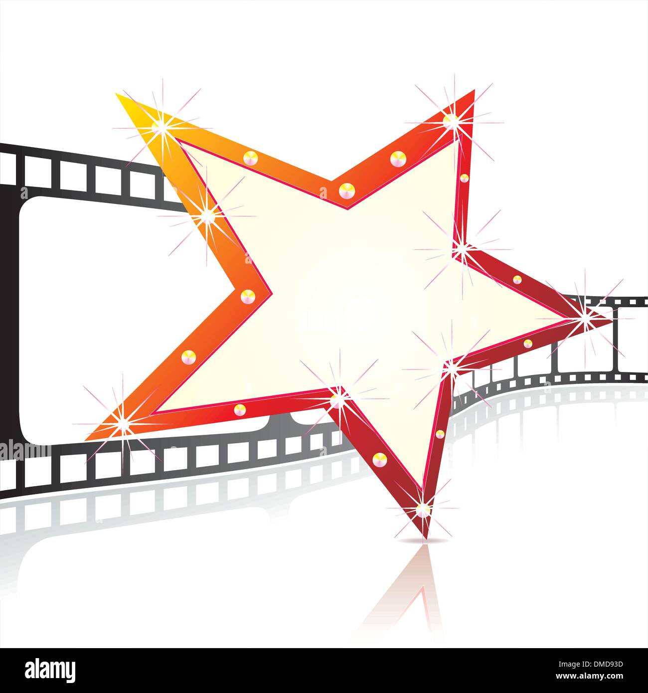 Realistic reel film illustration Stock Vector Images - Alamy