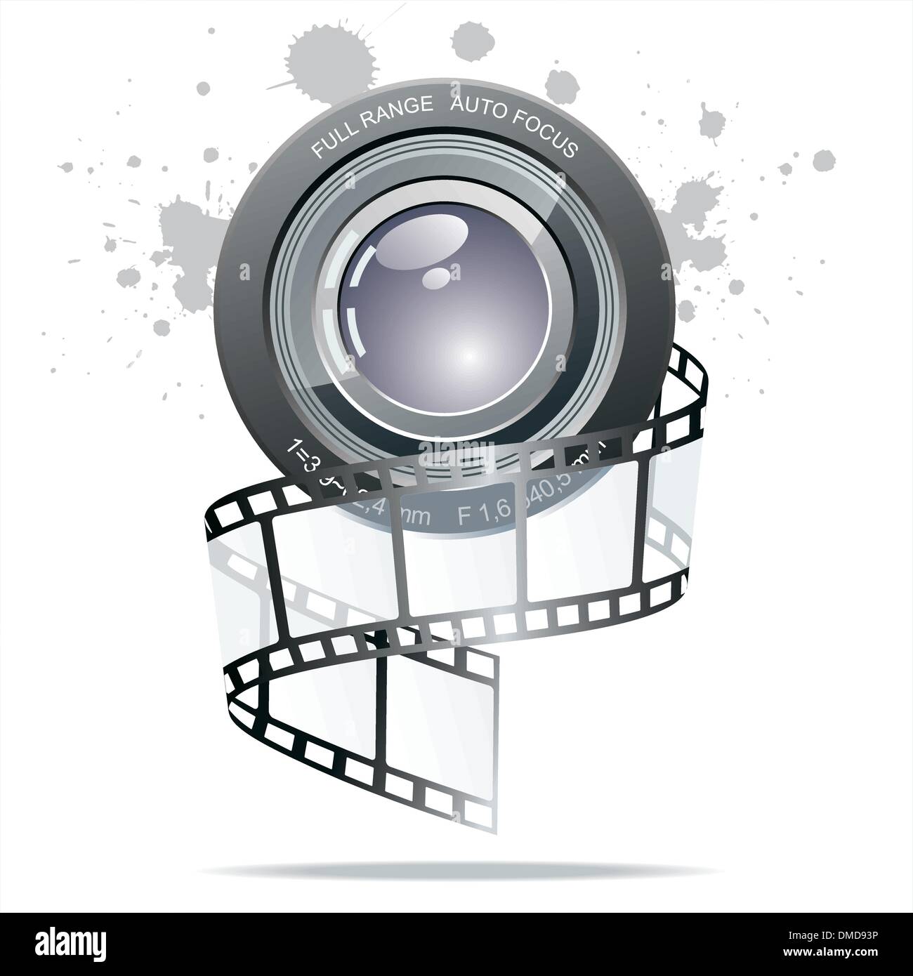 vector realistic 3d film reel Stock Vector Image & Art - Alamy