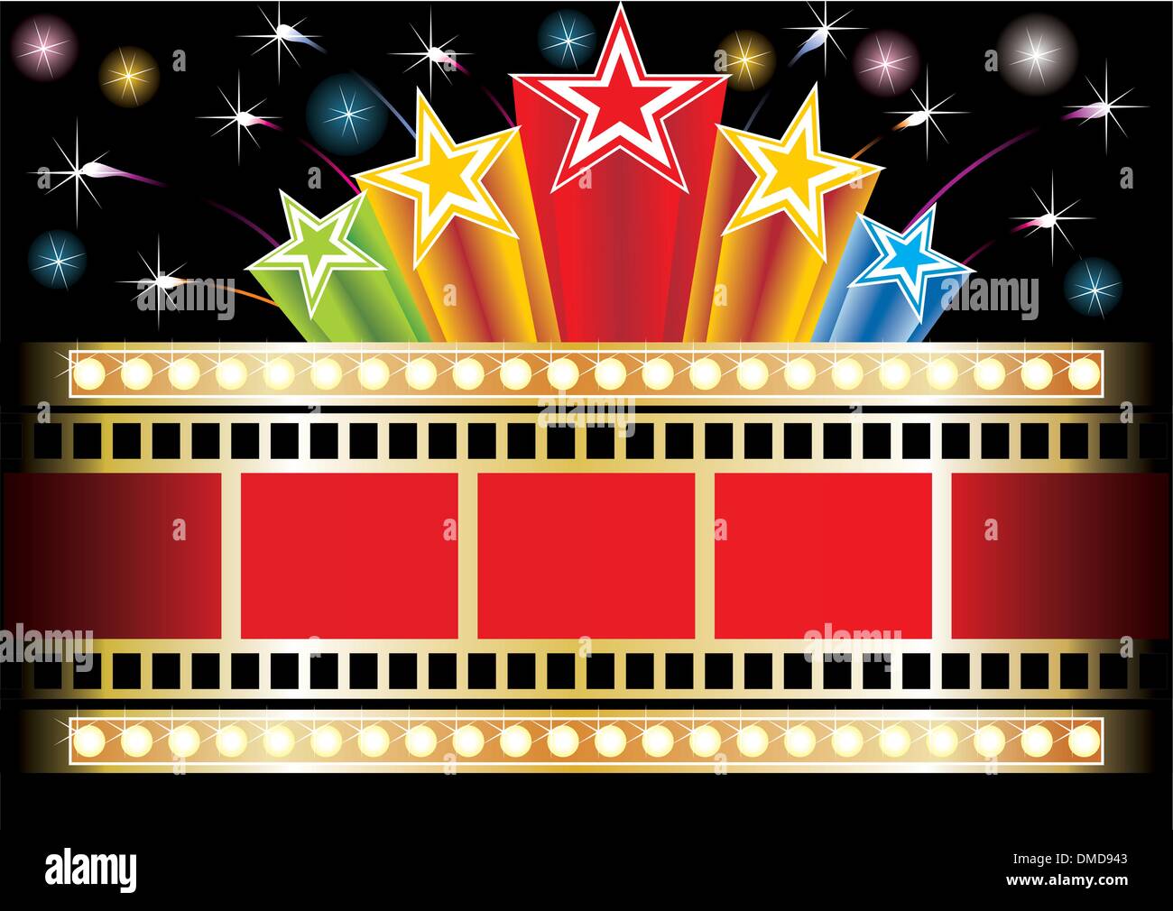 Red Film Strip Background