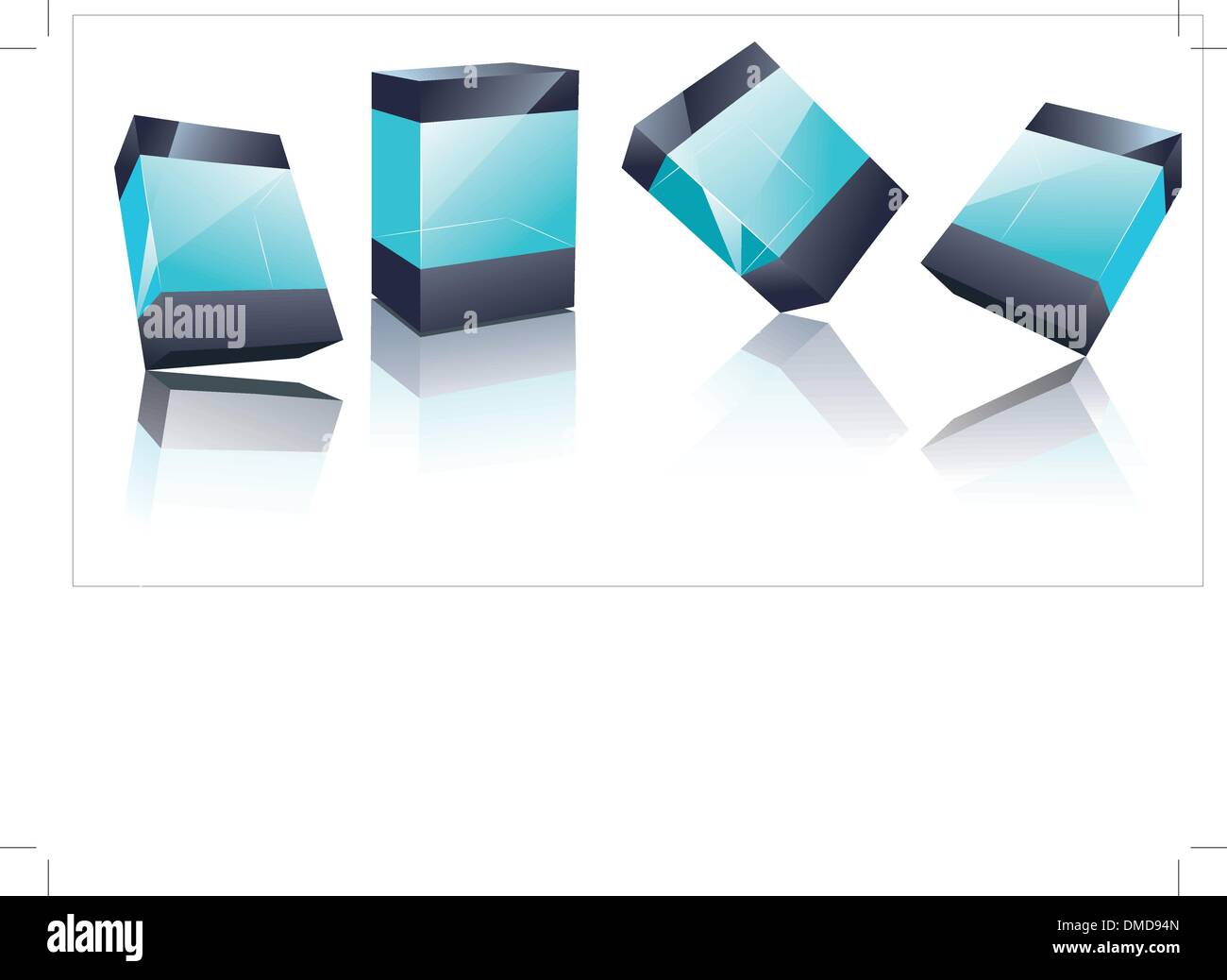 Transparent glass box template Stock Vector Images - Alamy