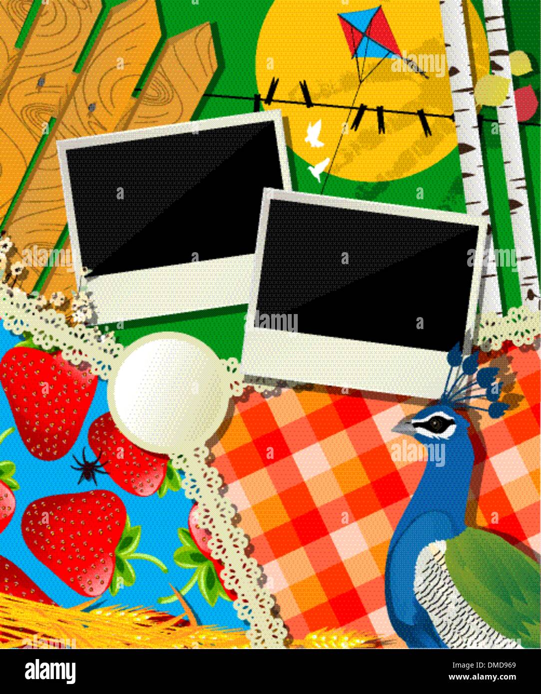 Abstract art scrapbook, collage design Stock Vector Image & Art - Alamy