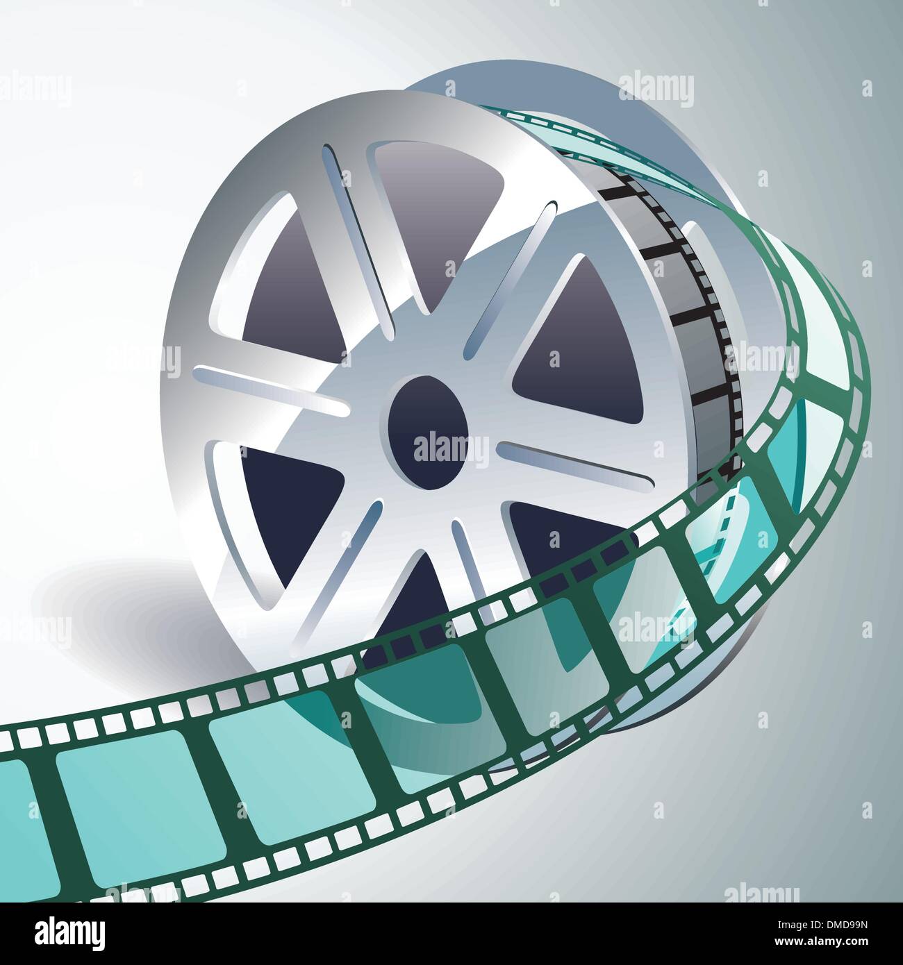 vector realistic 3d film reel Stock Vector Image & Art - Alamy