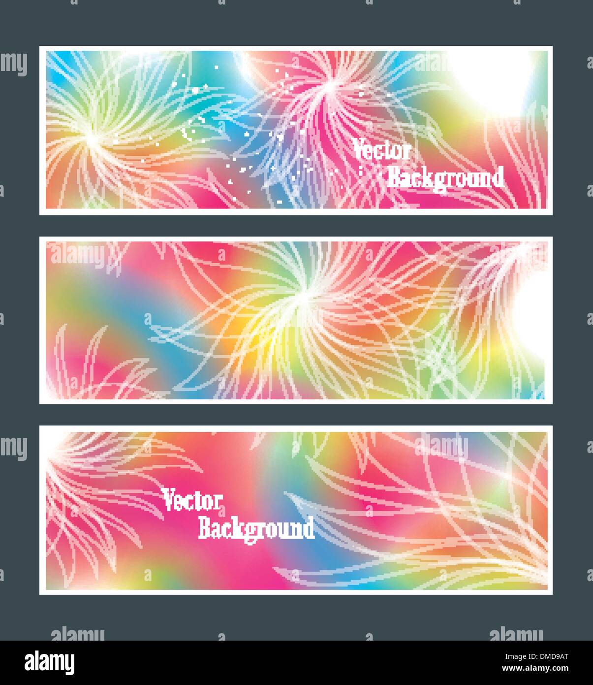 Set of three banners, abstract headers with flowers Stock Vector Image ...