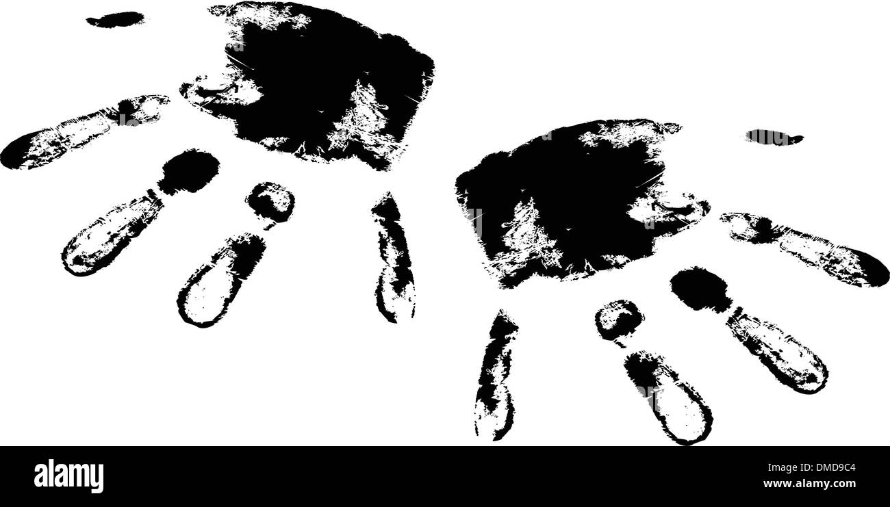 Handprint vector vectors hi-res stock photography and images - Alamy