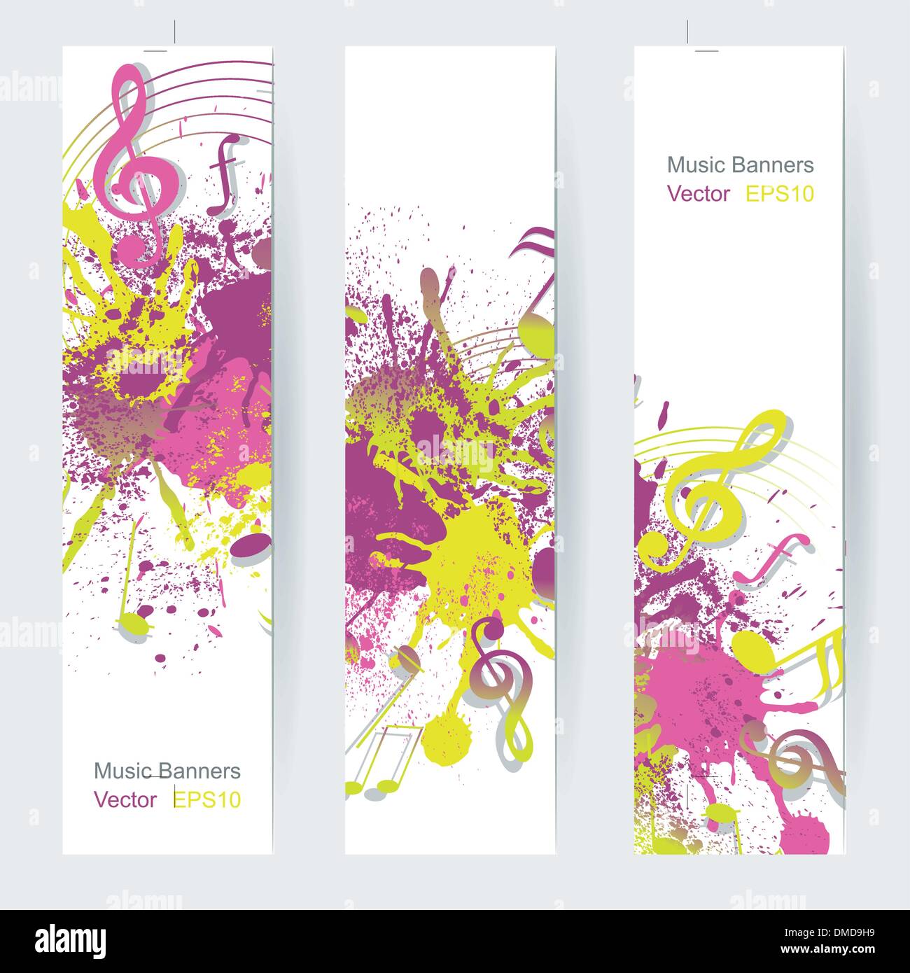 Music notes banner design hi-res stock photography and images - Alamy