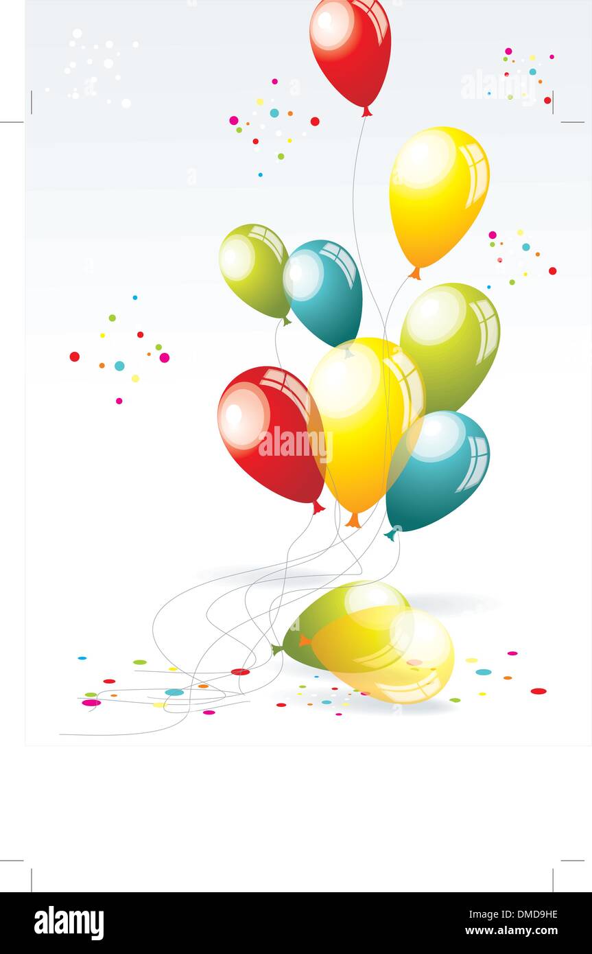beautiful vector balloons design background Stock Vector Image & Art ...