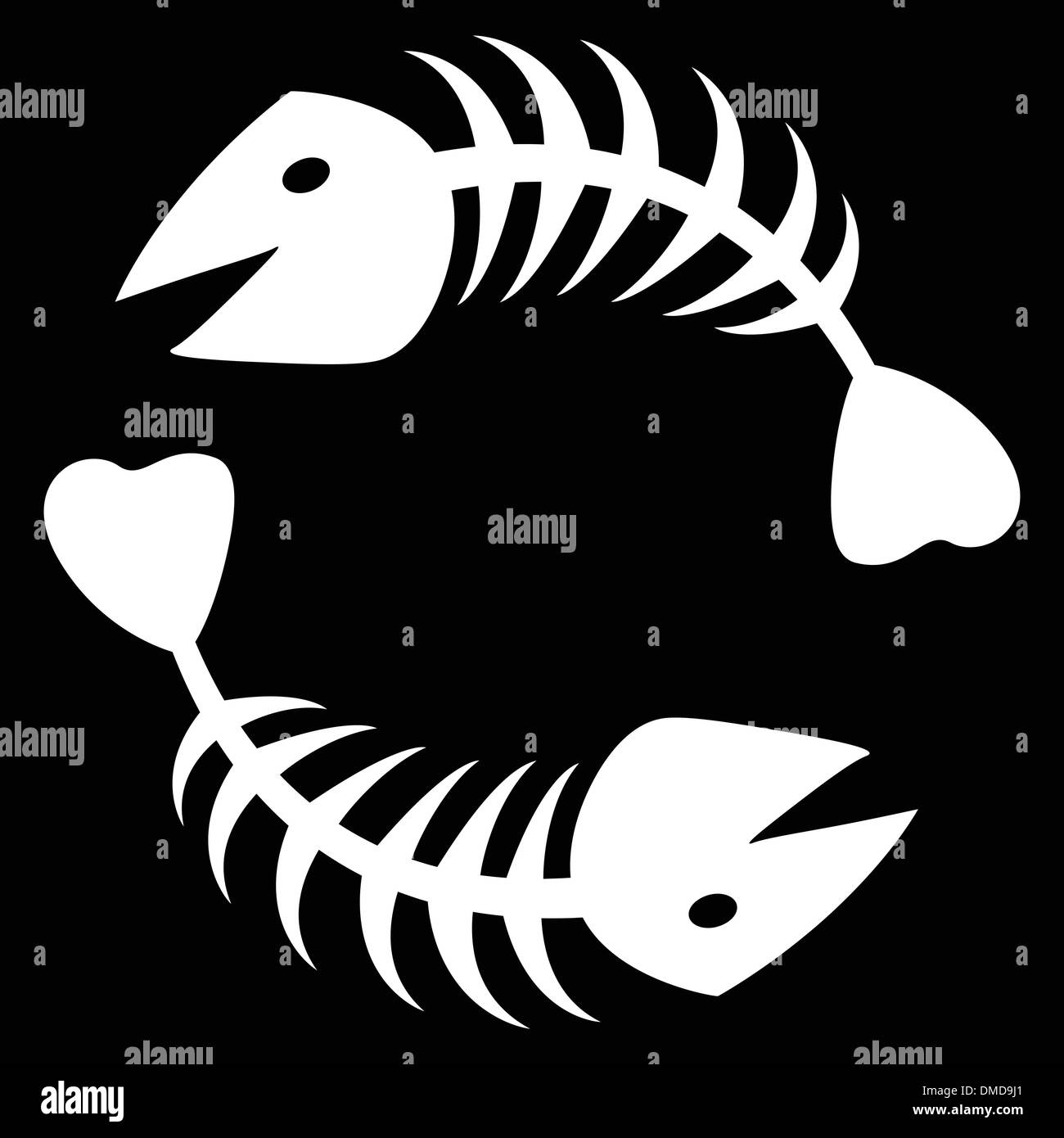 the vector two abstract fish skeleton Stock Vector Image & Art - Alamy