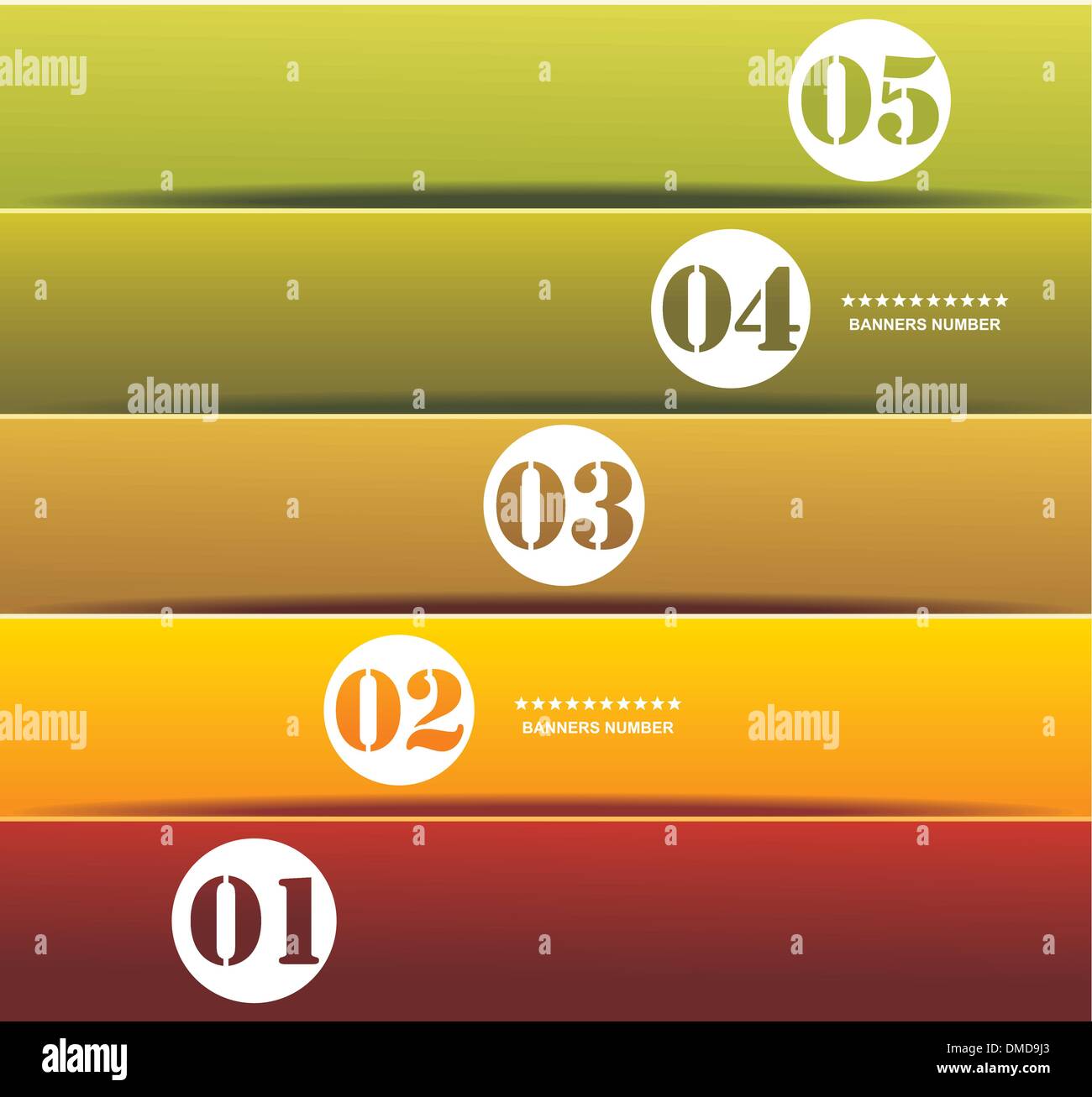 Design template numbered banners Stock Vector Image & Art - Alamy