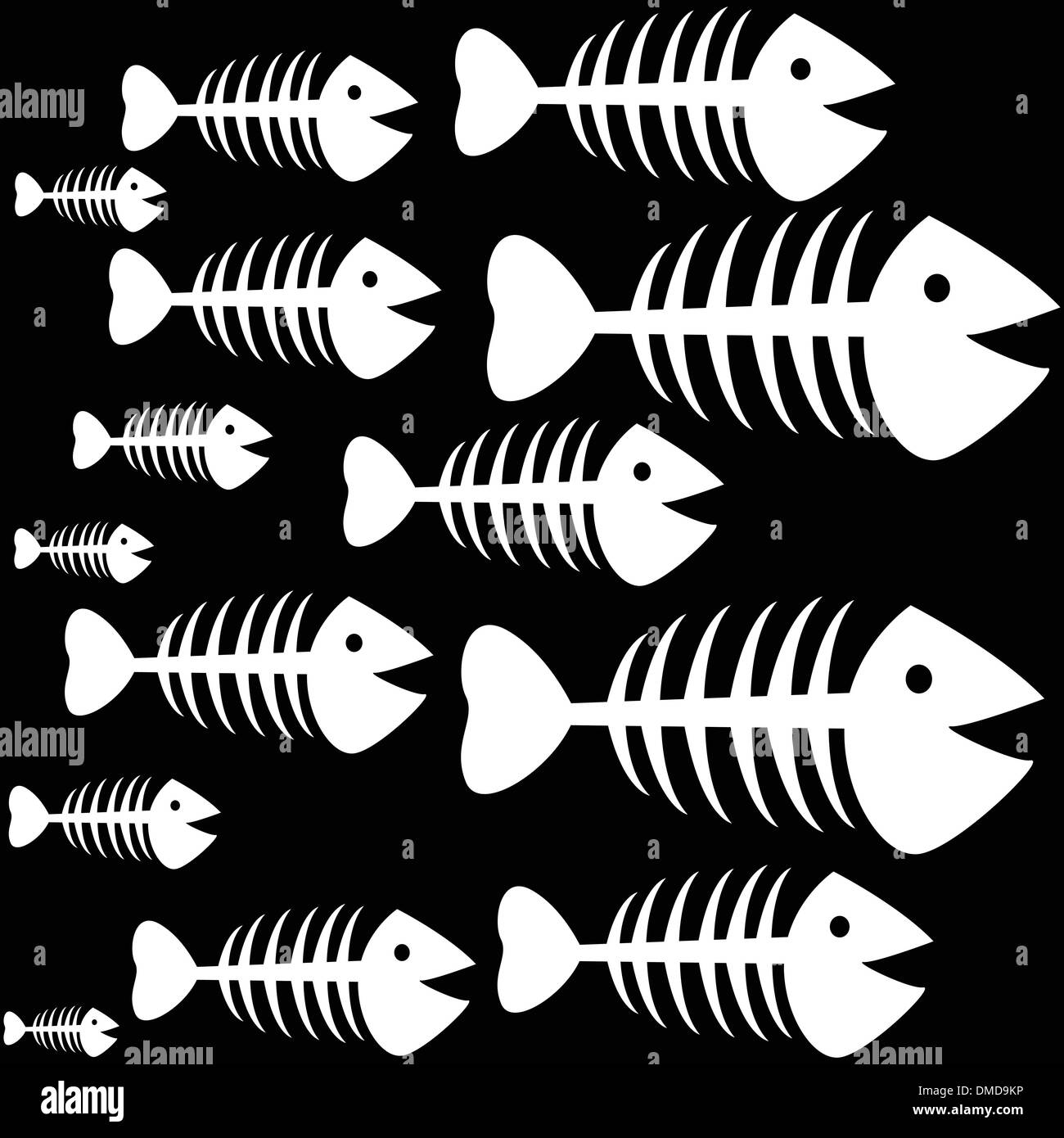 the vector abstract fish skeleton background Stock Vector Image & Art ...