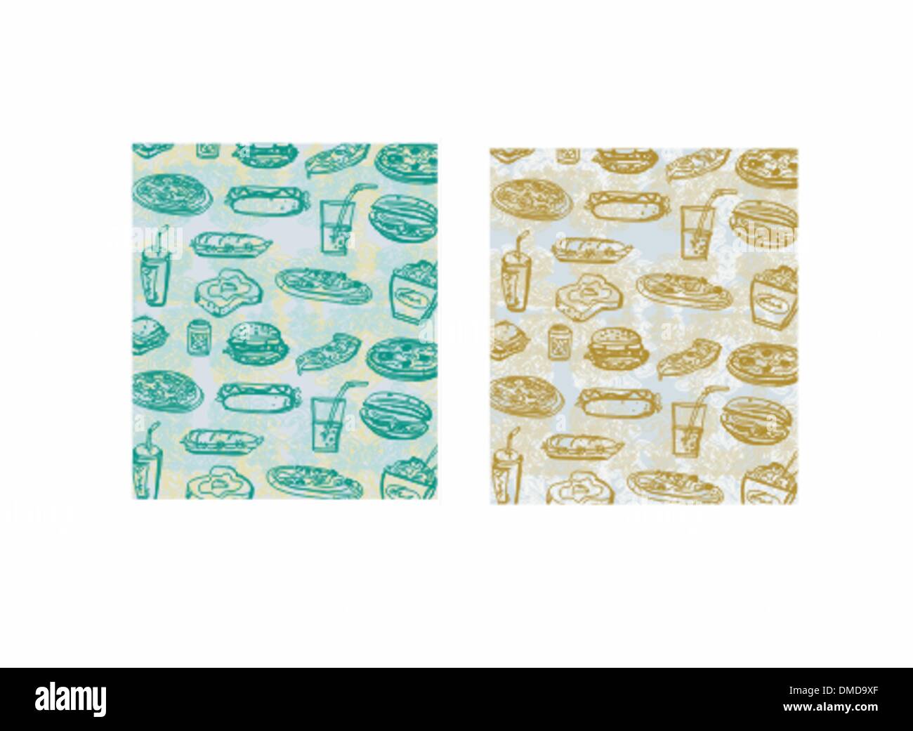 doodle fast food seamless background Stock Vector Image & Art - Alamy