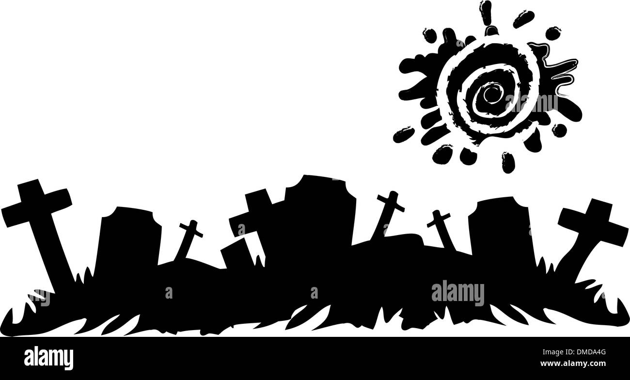 the vector halloween cemetery banner Stock Vector Image & Art - Alamy
