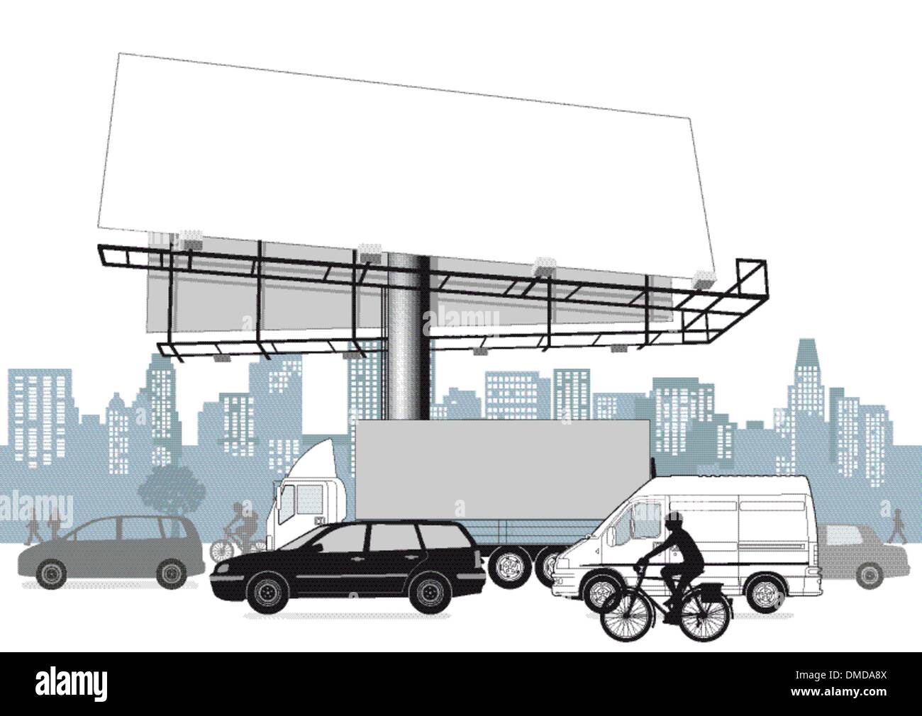 Metropolitan area with large poster Stock Vector Image & Art - Alamy