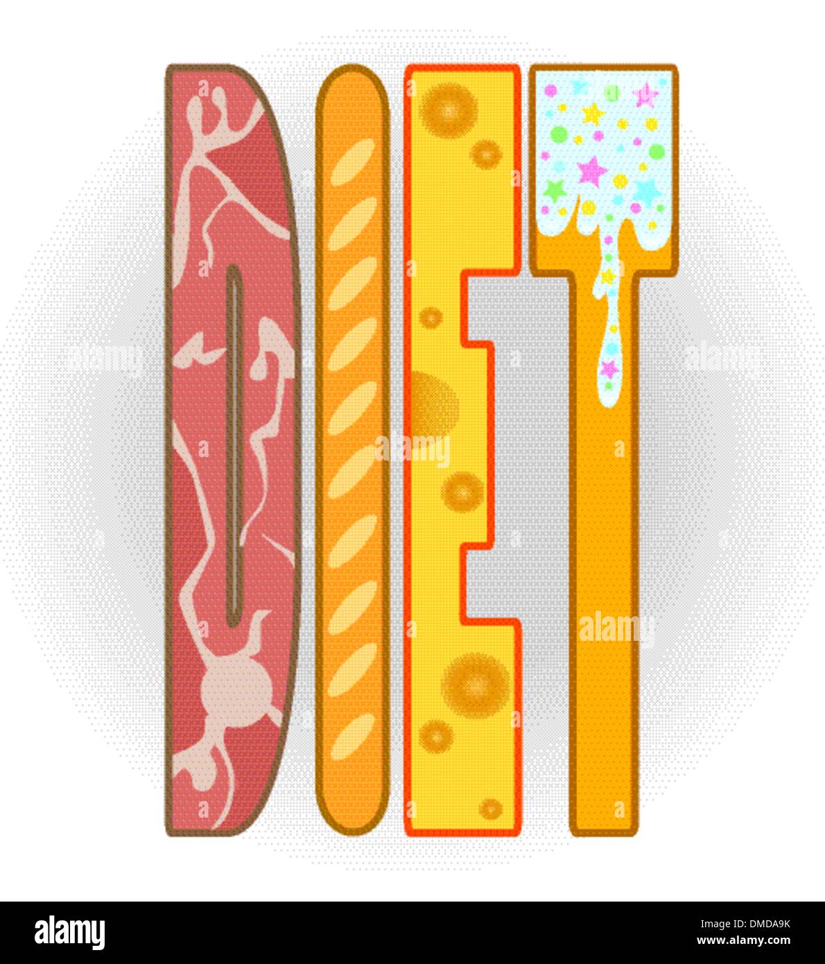 Word diet letters Stock Vector Images - Alamy