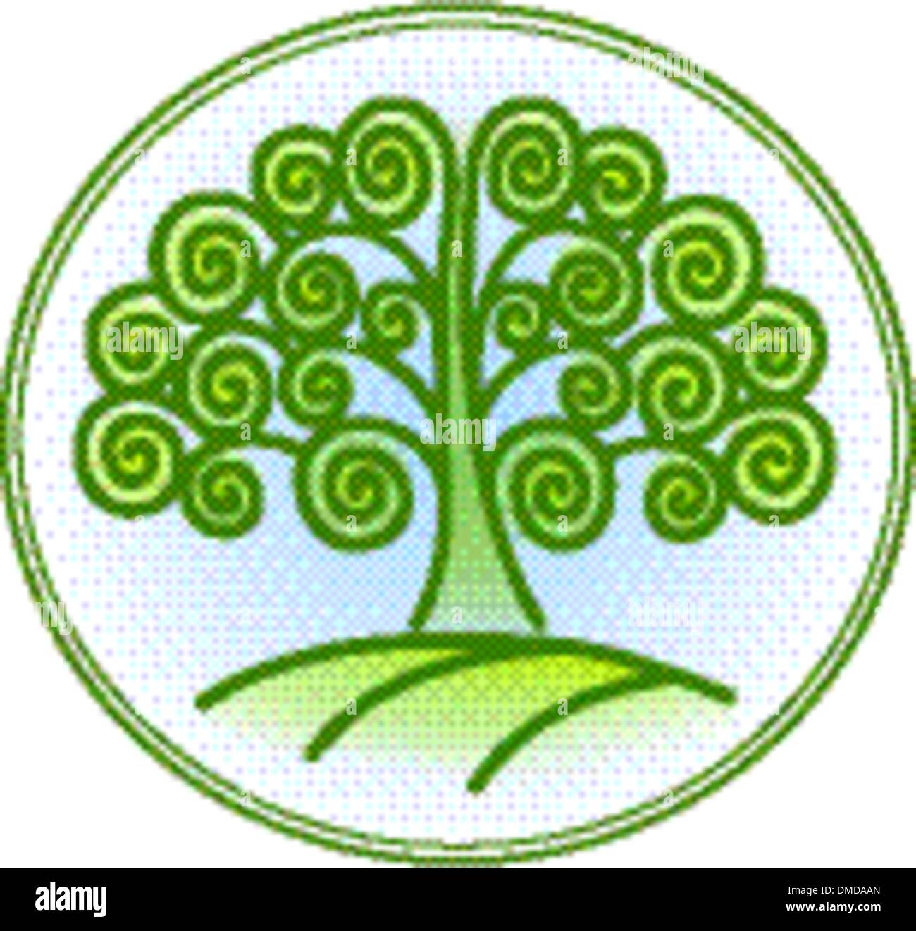 nature and environment icon with tree Stock Vector Image & Art - Alamy