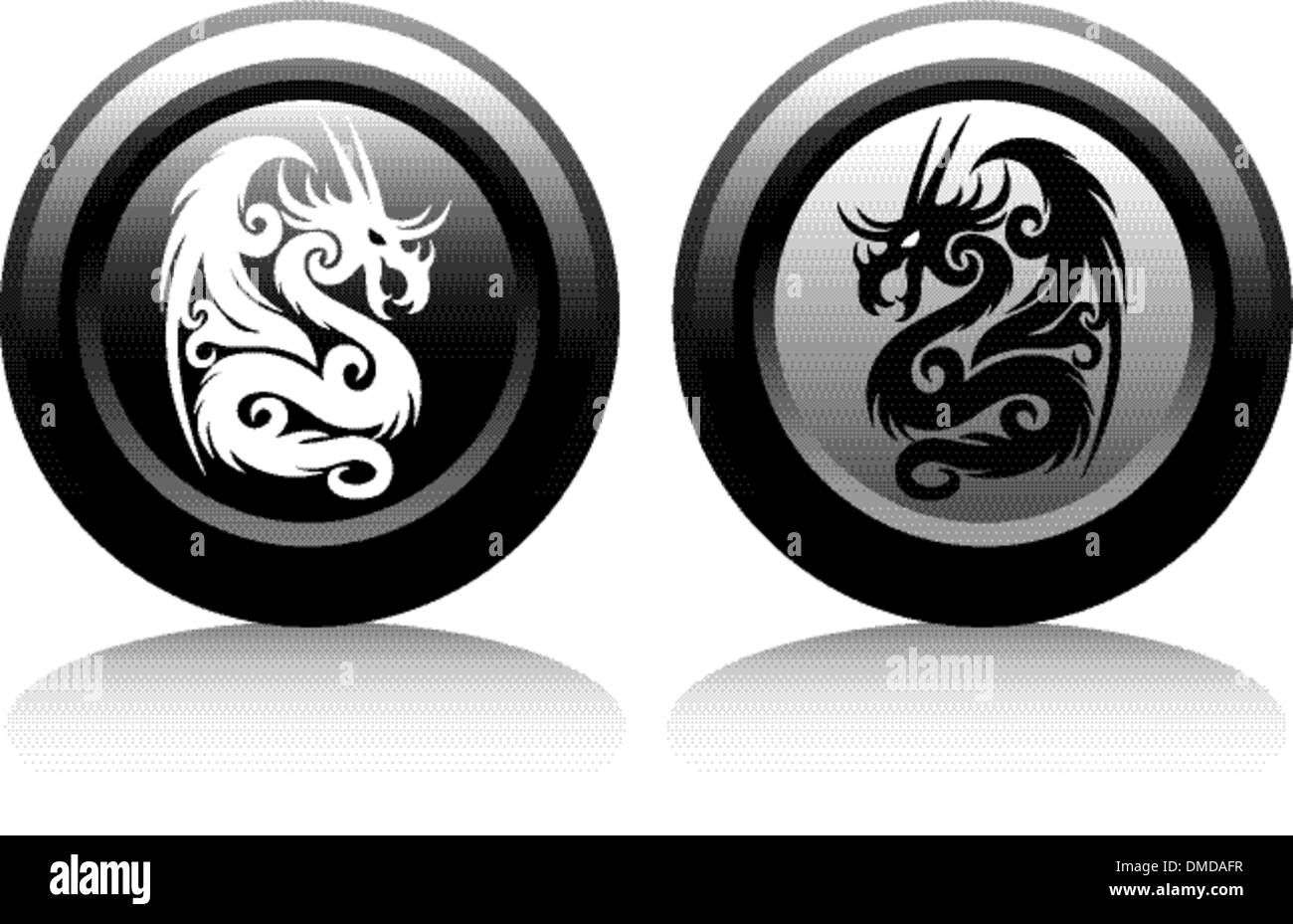 web icons with dragons Stock Vector Image & Art - Alamy