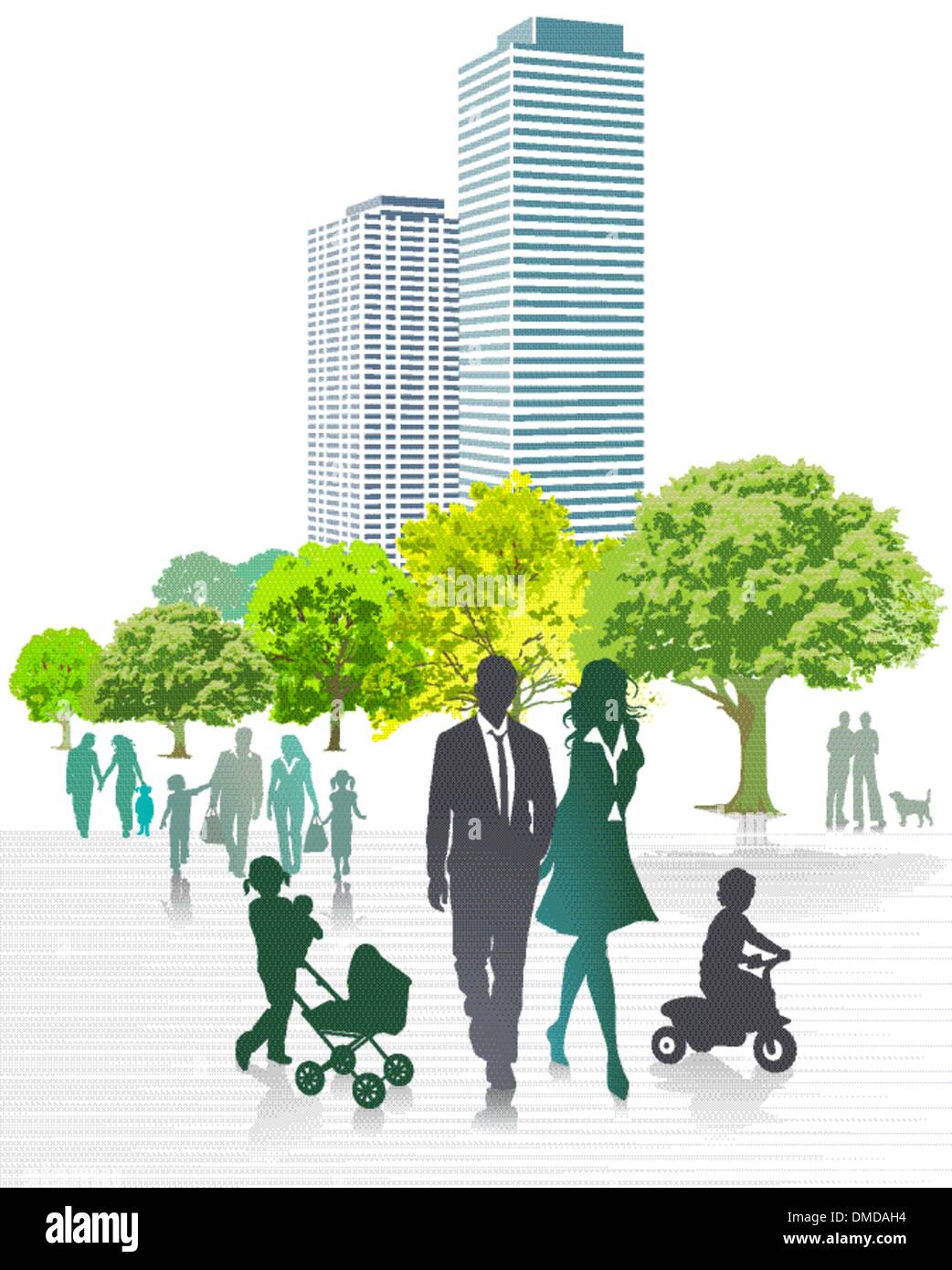 Happy time with family Stock Vector Images - Alamy