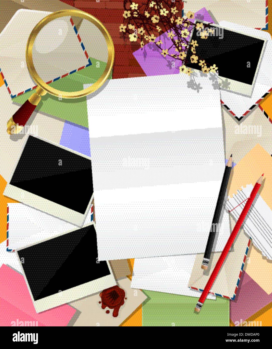 Wall art collage Stock Vector Images - Alamy